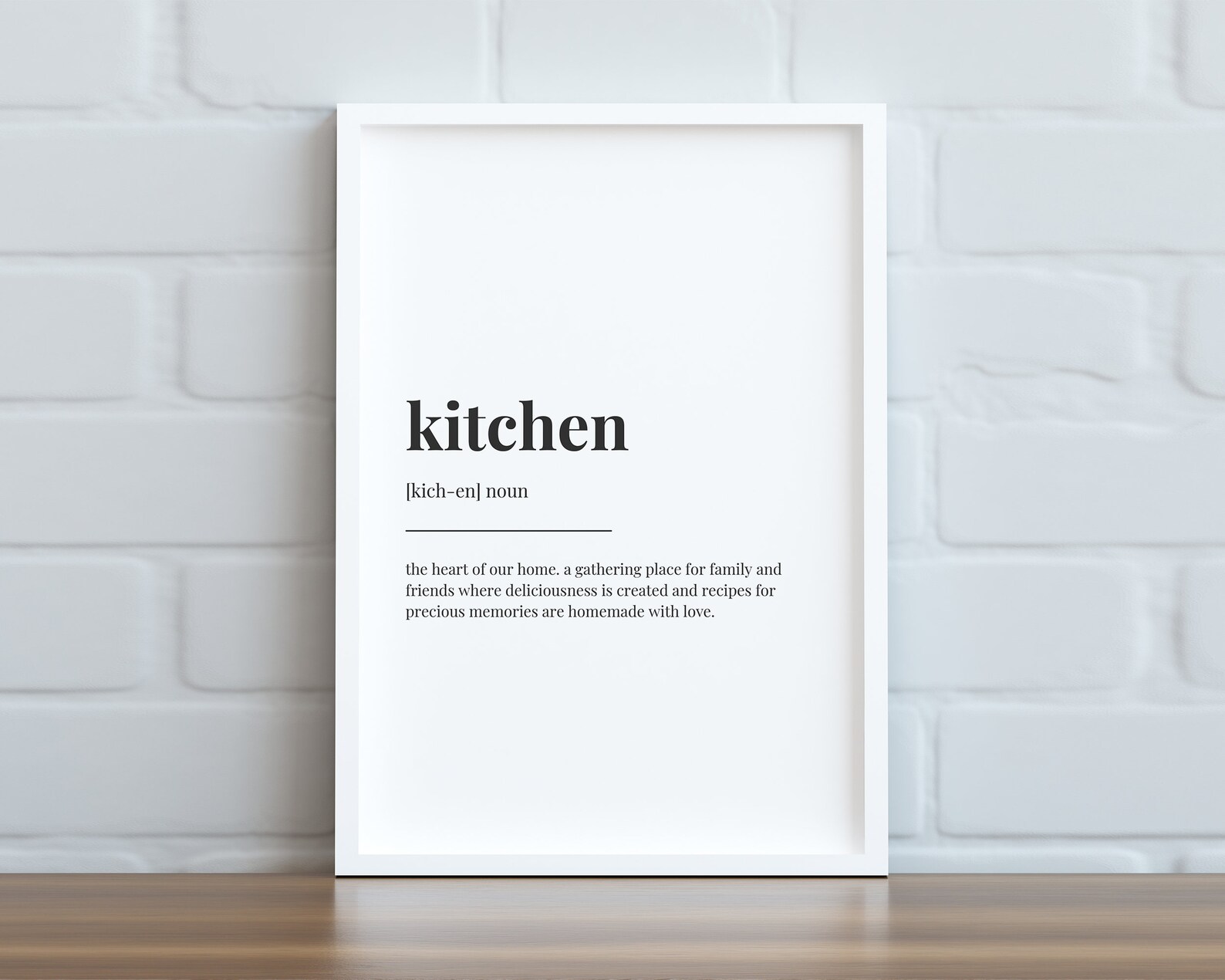 KITCHEN DEFINITION PRINT | Wall Art Print | Kitchen Print | Definition ...