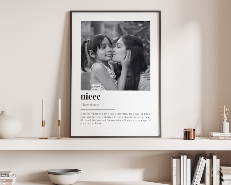 PERSONALISED NIECE DEFINITION Print | Wall Art Print | Niece Gift ...