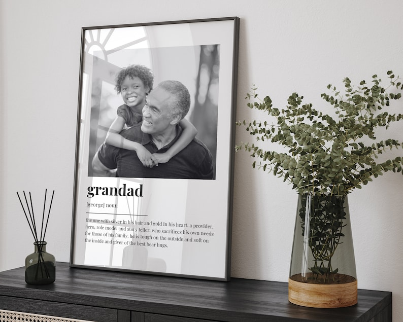 PERSONALISED GRANDAD DEFINITION Print | Wall Art Print | Grandad Gift ...