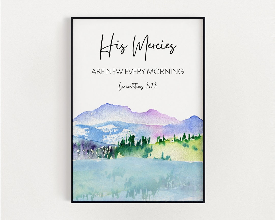 BIBLE VERSE WALL Art | Lamentations 3:23, Christian Wall Art, Scripture ...