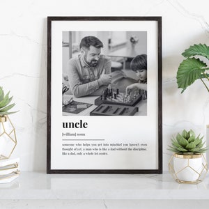 PERSONALISED UNCLE DEFINITION Print | Wall Art Print | Uncle Gift ...