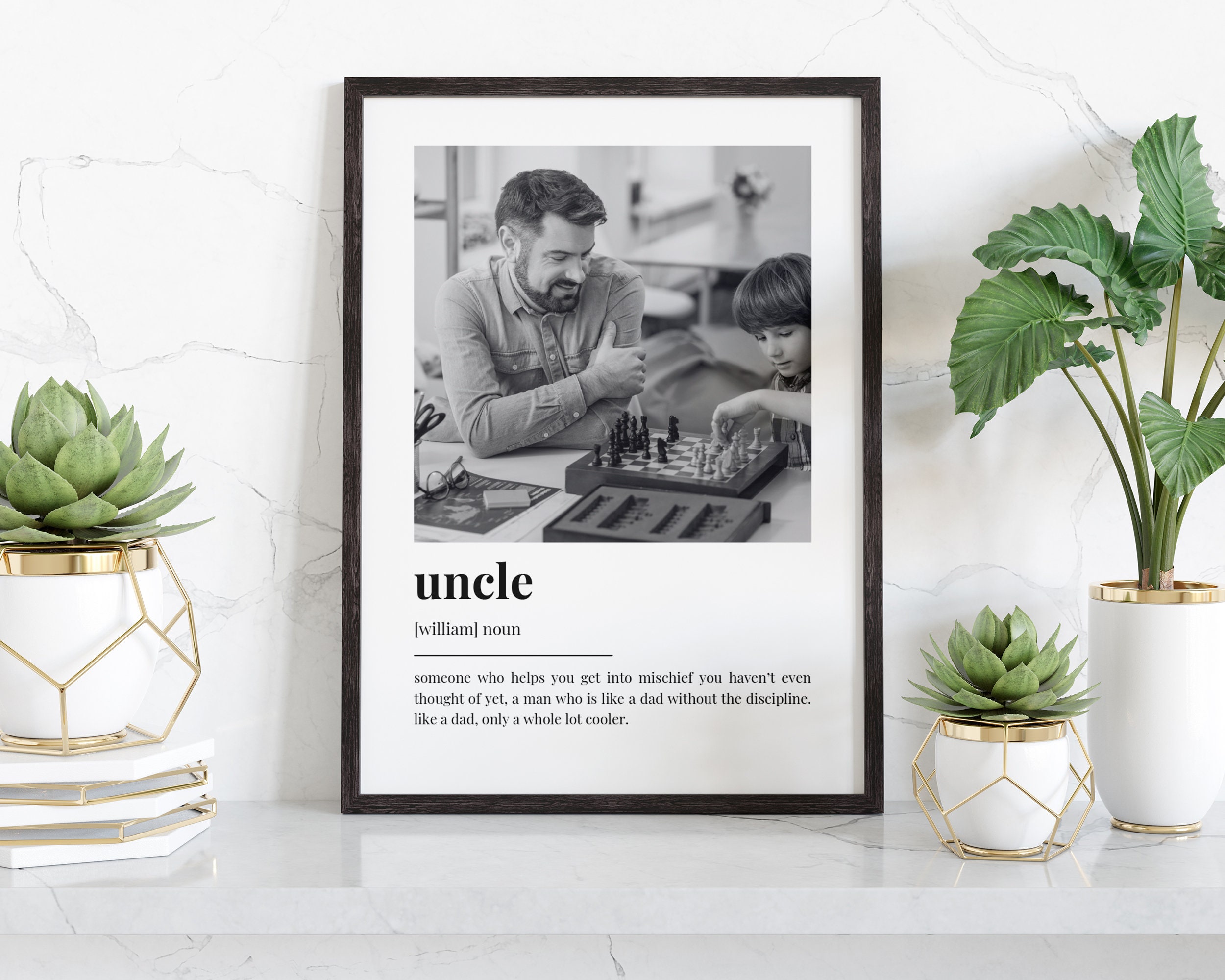 PERSONALISED UNCLE DEFINITION Print | Wall Art Print | Uncle Gift ...
