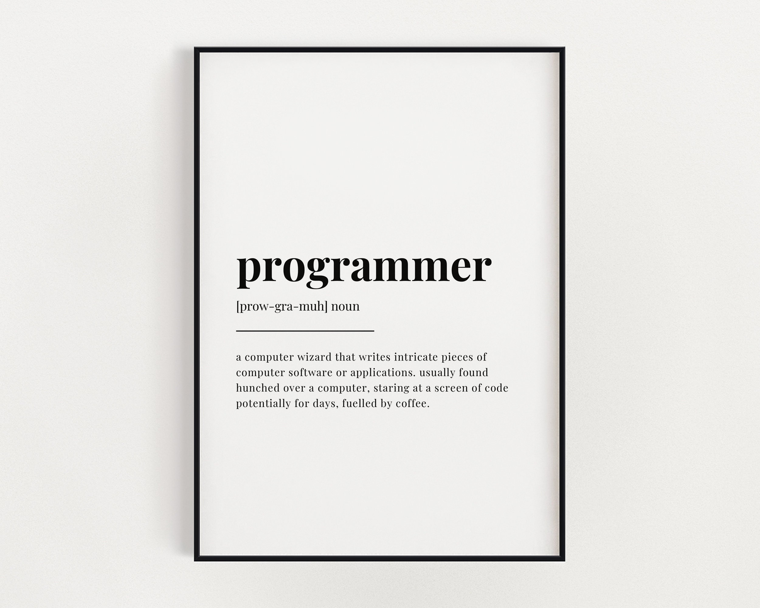Instant Download Printable Wall Art, Programmer Definition Meaning ...
