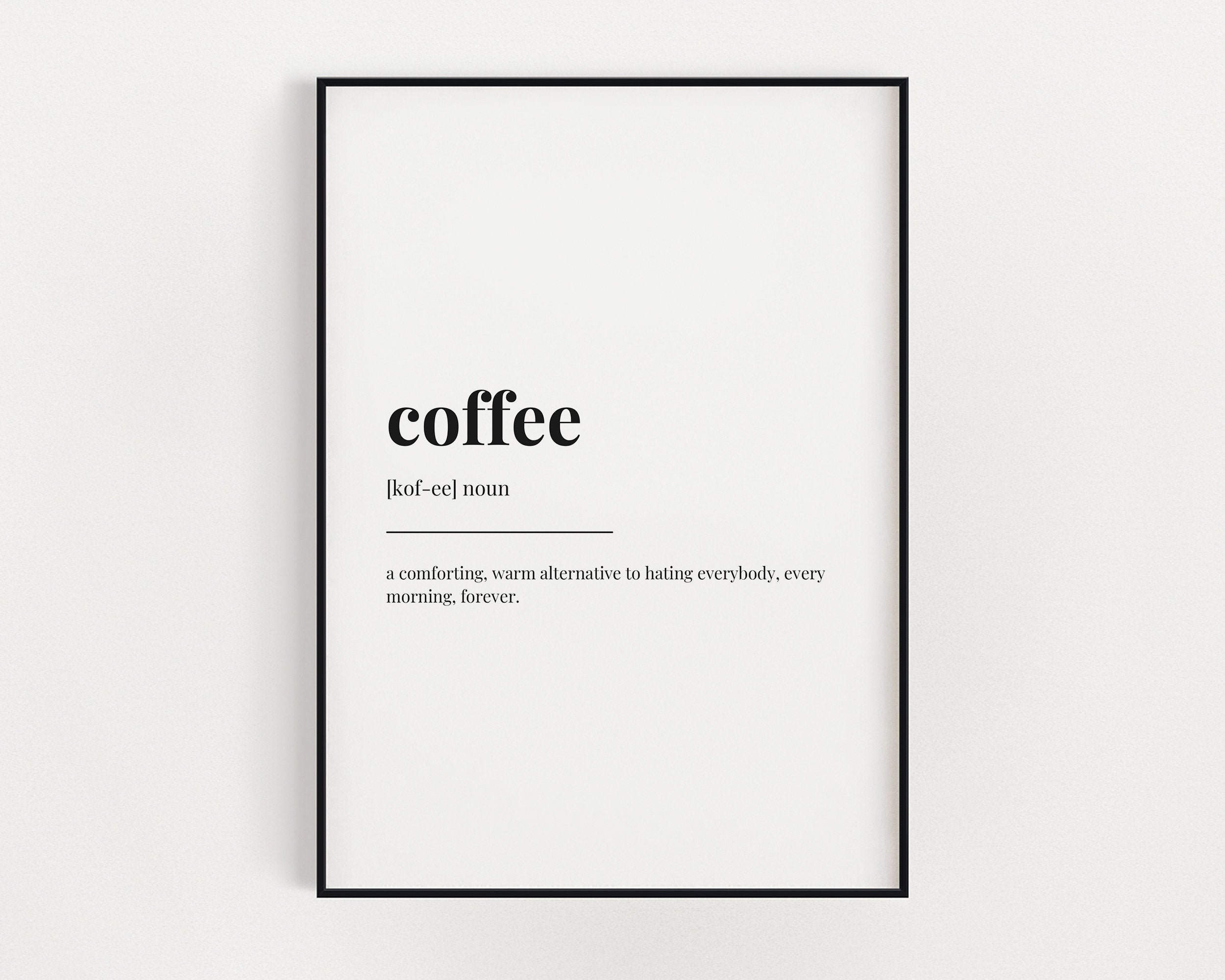COFFEE DEFINITION PRINT Wall Art Print Coffee Print - Etsy UK