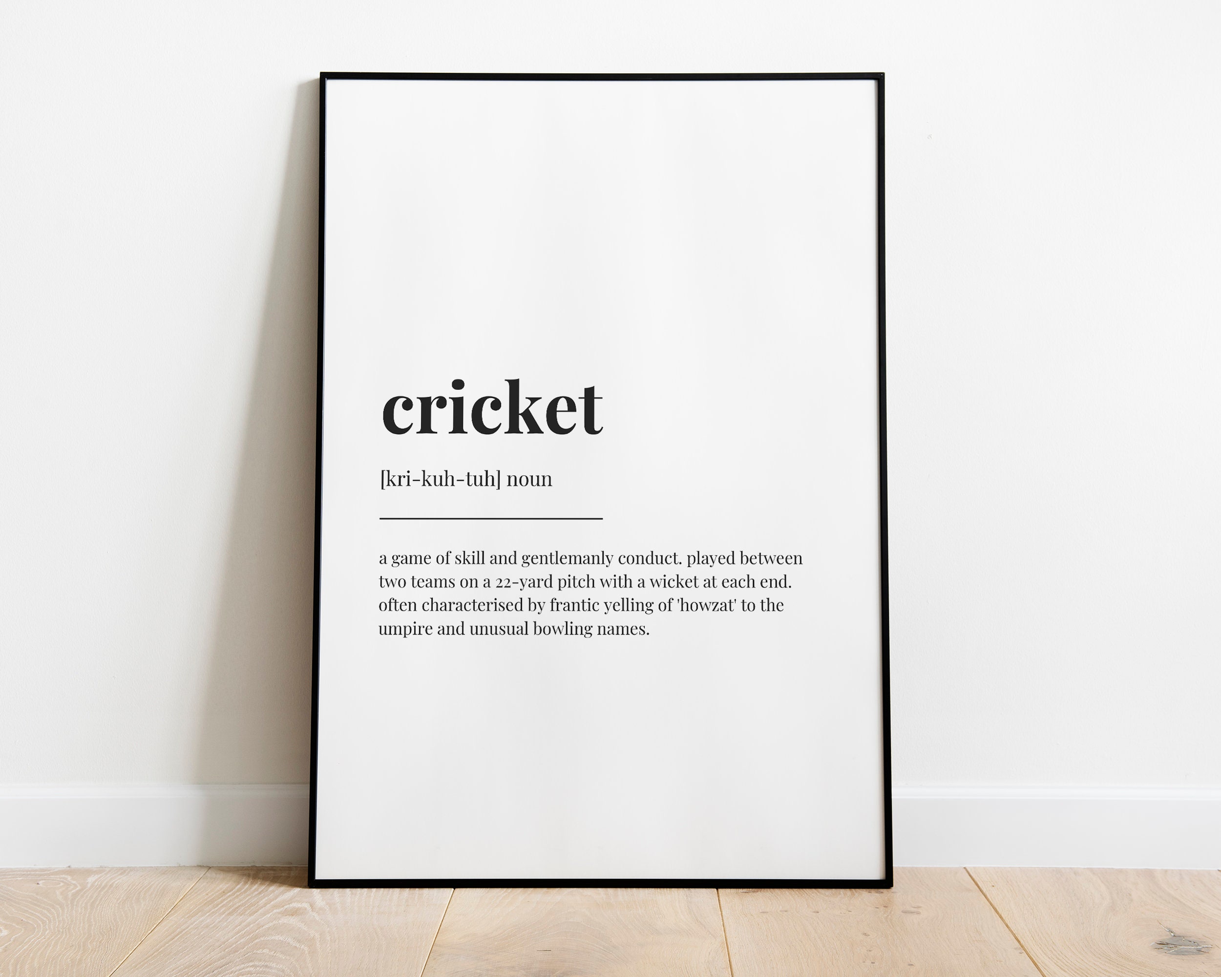 CRICKET DEFINITION PRINT Wall Art Print Definition Print - Etsy