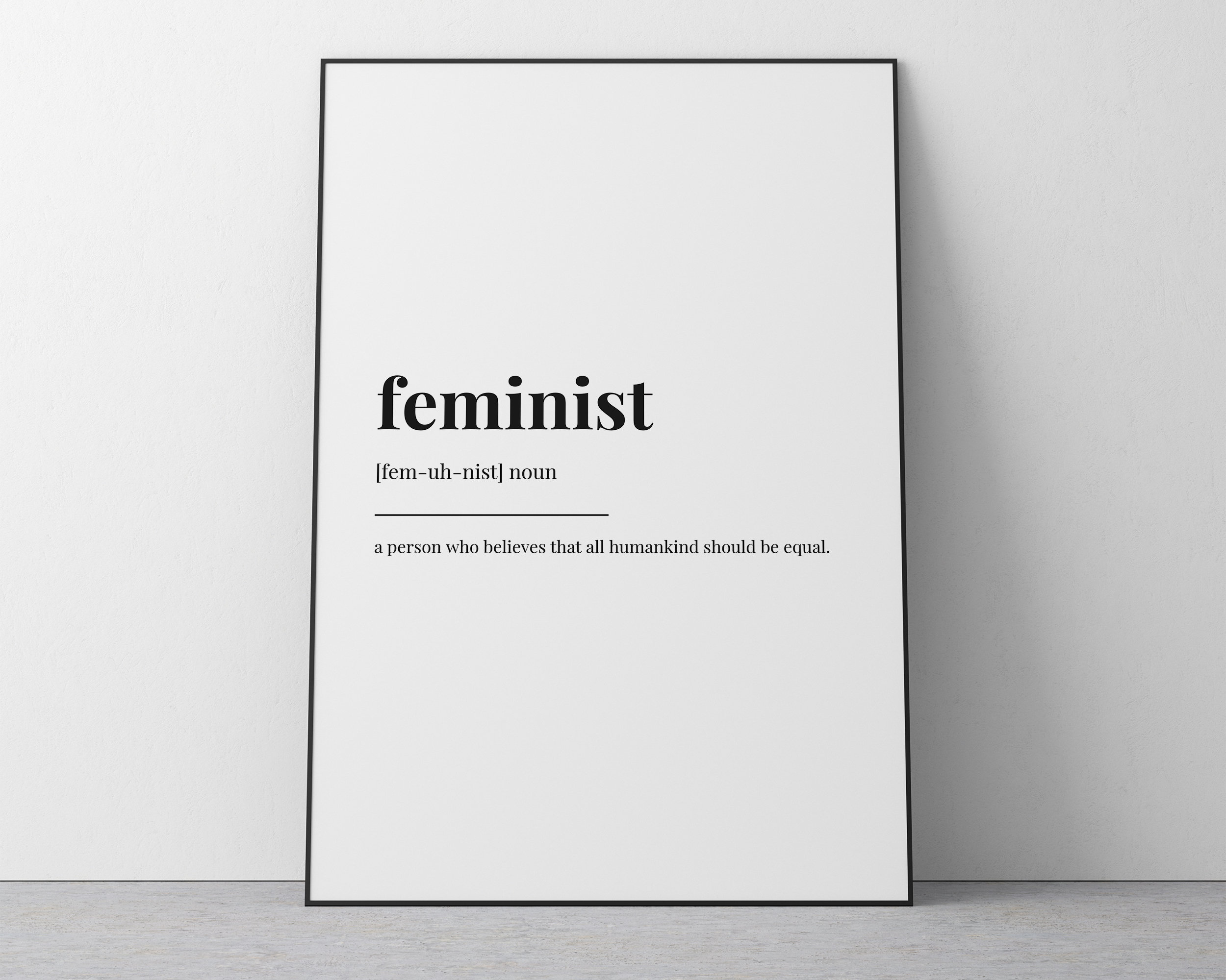 FEMINIST DEFINITION MEANING | Printable Wall Art | Feminist Print ...