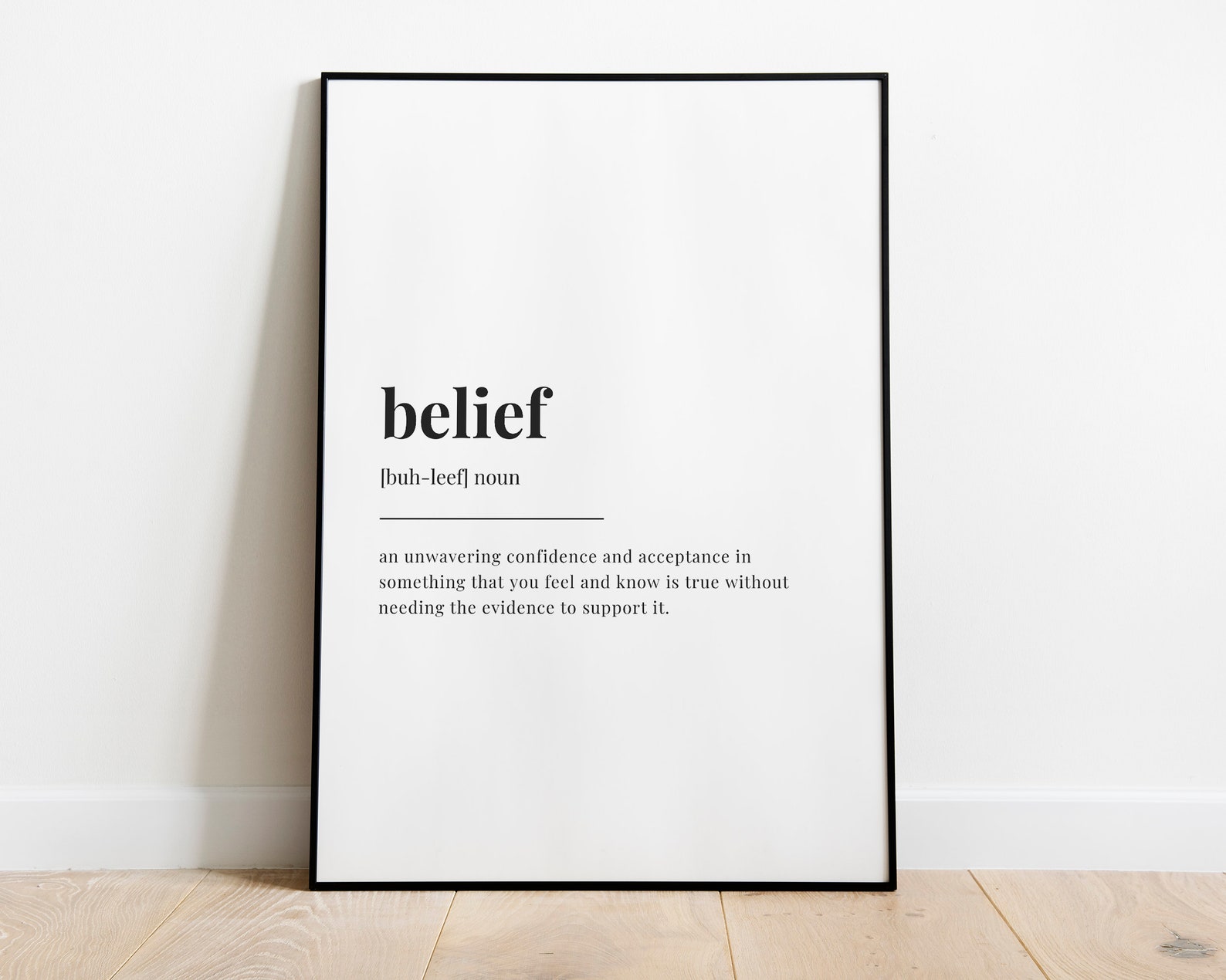 BELIEF DEFINITION MEANING | Printable Wall Art | Belief Print ...