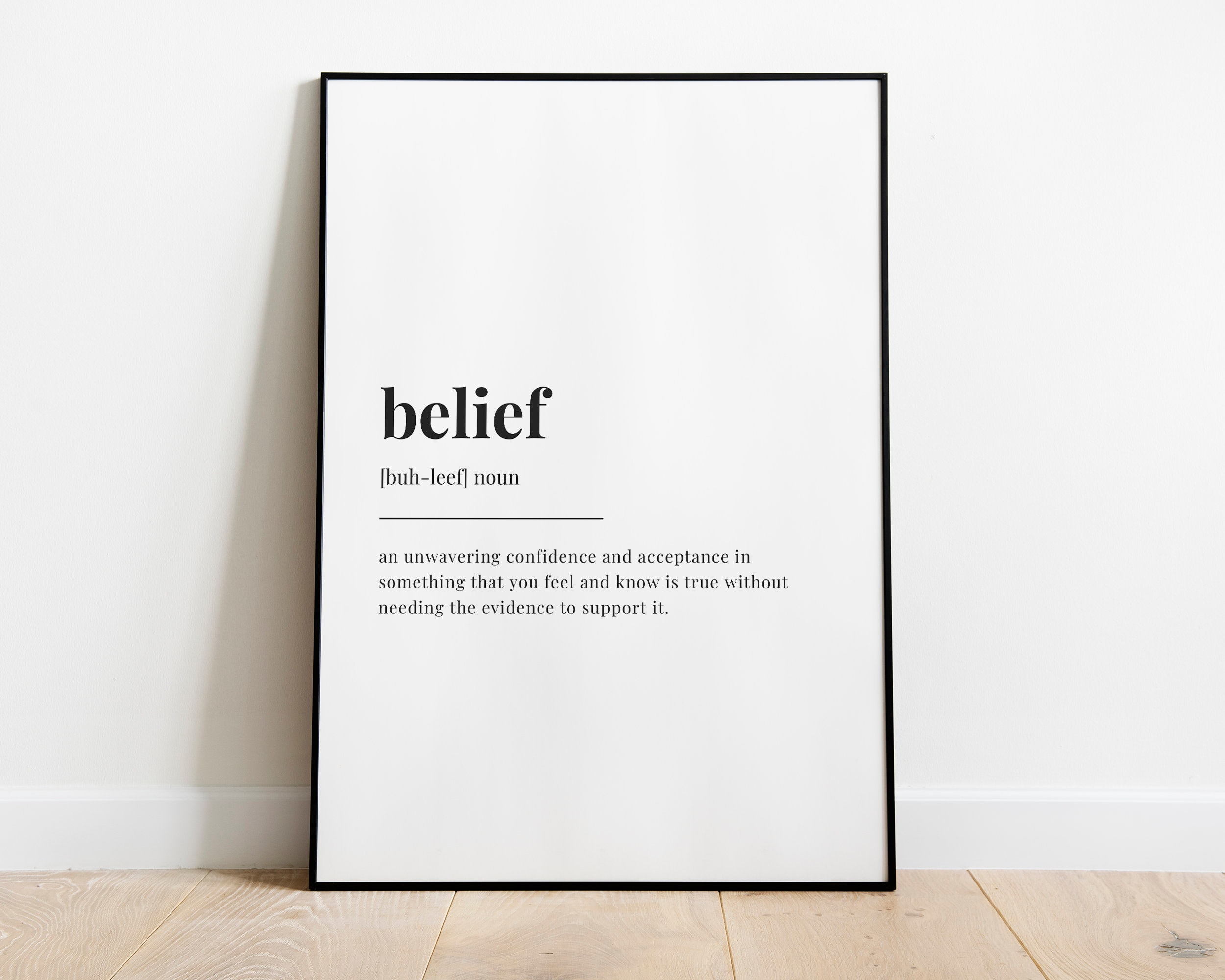 BELIEF DEFINITION MEANING | Printable Wall Art | Belief Print ...