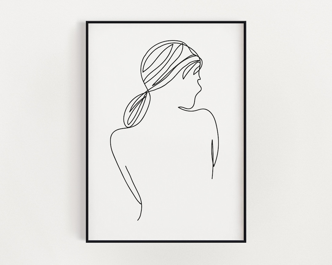 FEMININE LINE DRAWING Printable Wall Art | One Line Drawing | Instant ...