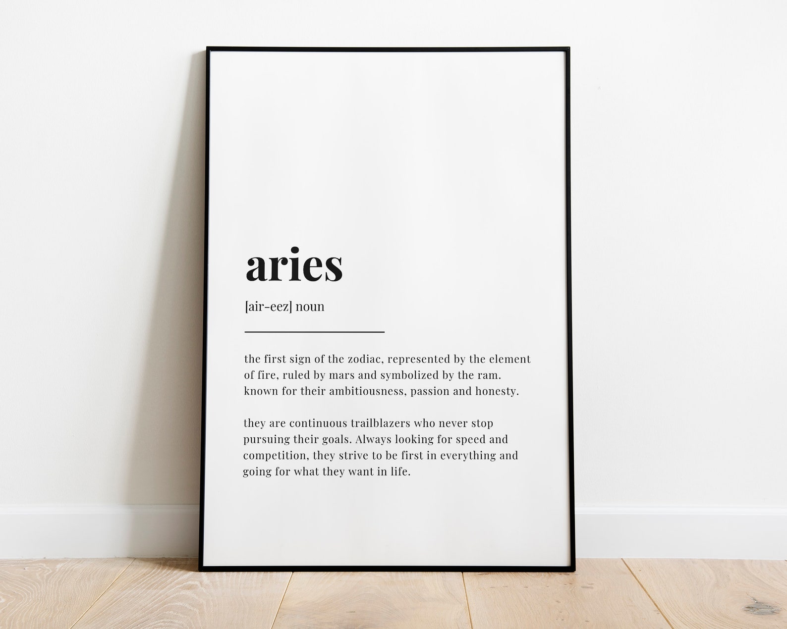 Instant Download Printable Wall Art Aries Definition Meaning - Etsy