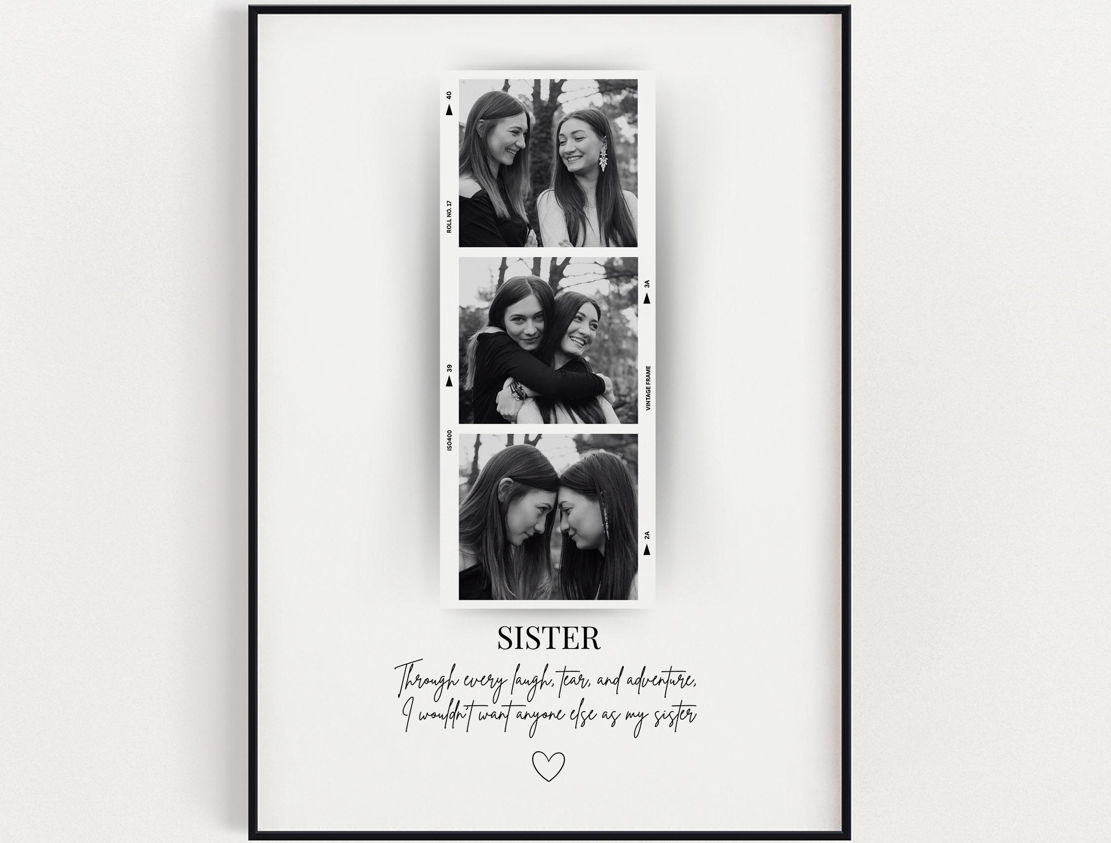 PERSONALISED SISTER PHOTO Print, Wall Art Print, Sister Gift, Sister ...