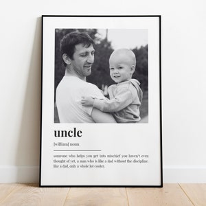 PERSONALISED UNCLE DEFINITION Print | Wall Art Print | Uncle Gift ...
