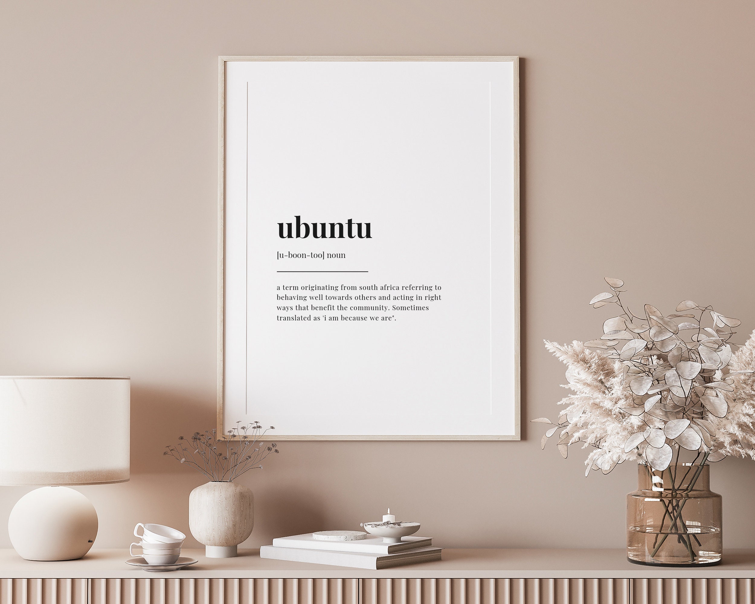 UBUNTU DEFINITION PRINT Wall Art Print Ubuntu Print - Etsy