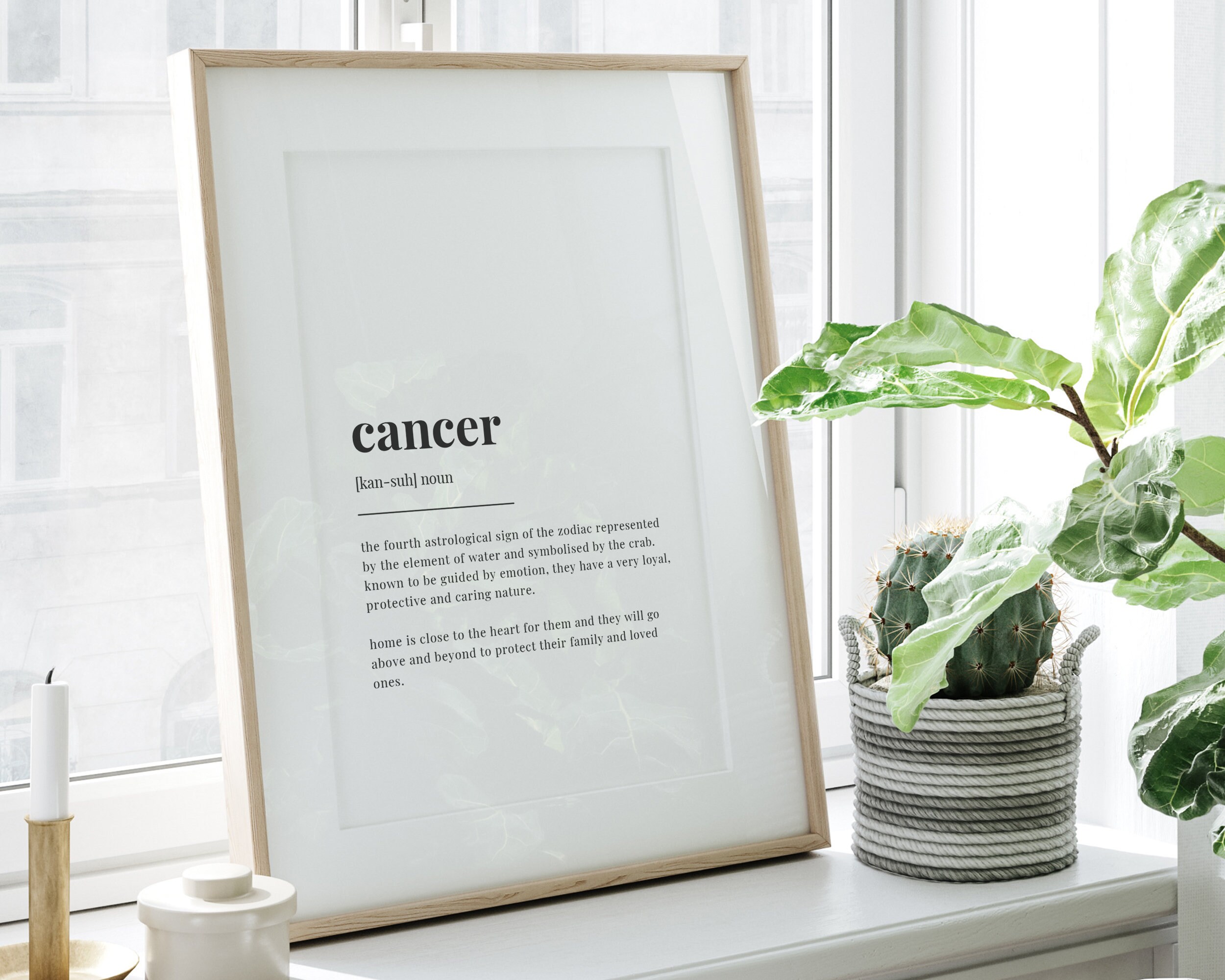 CANCER DEFINITION PRINT | Wall Art Print | Cancer Print | Gift for ...