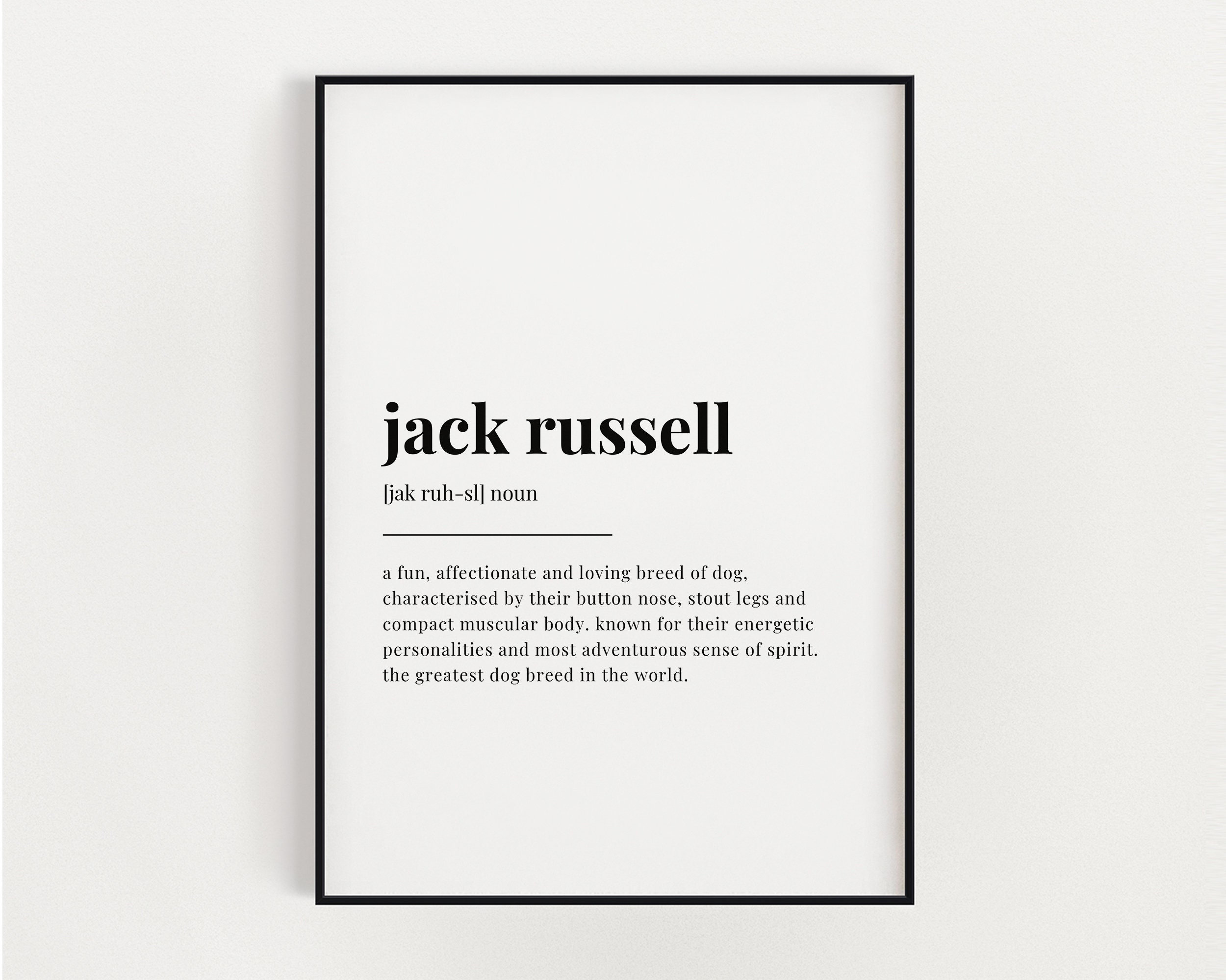 JACK RUSSELL DEFINITION Meaning | Printable Wall Art | Jack Russell ...