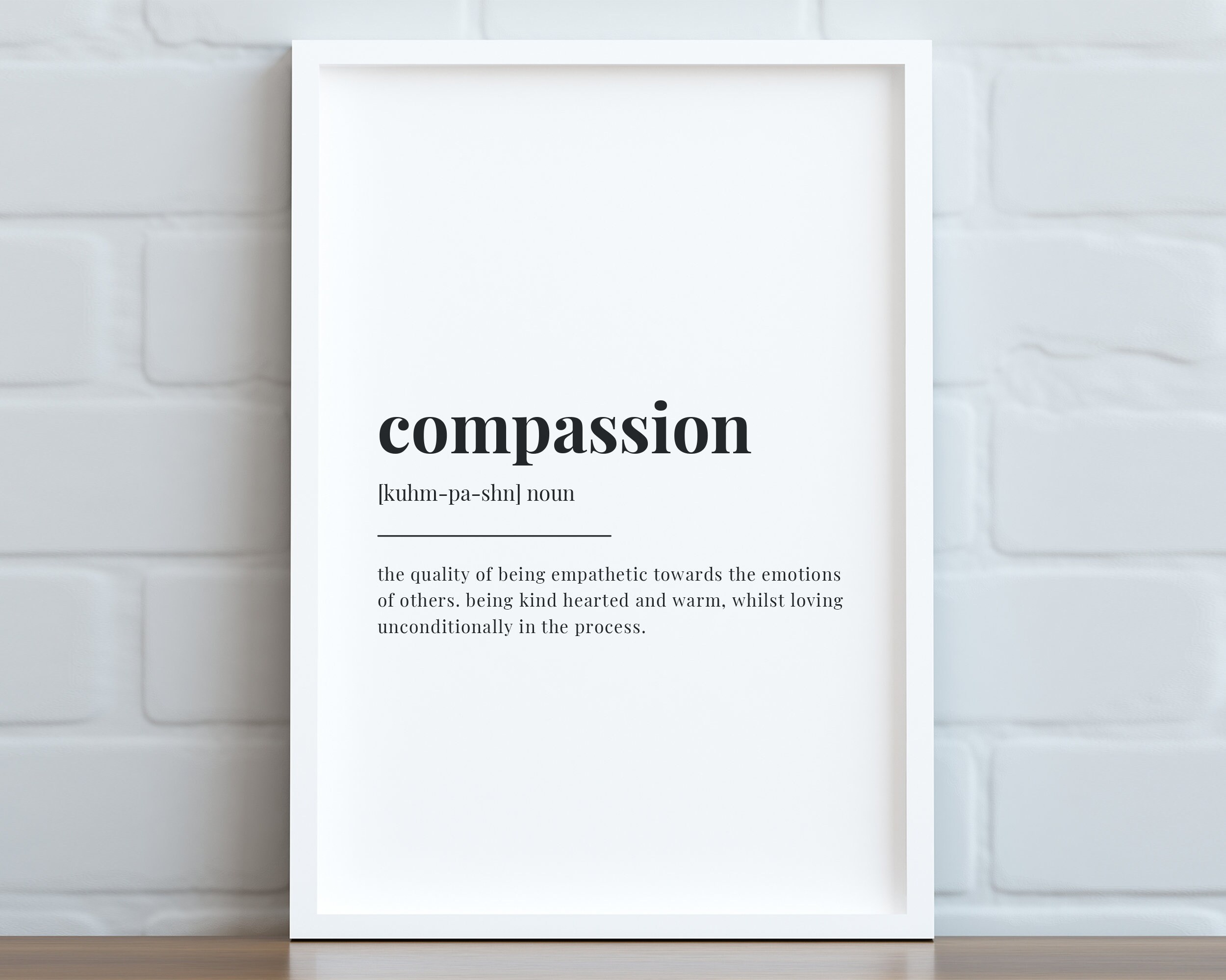 COMPASSION DEFINITION MEANING | Printable Wall Art | Compassion Print ...