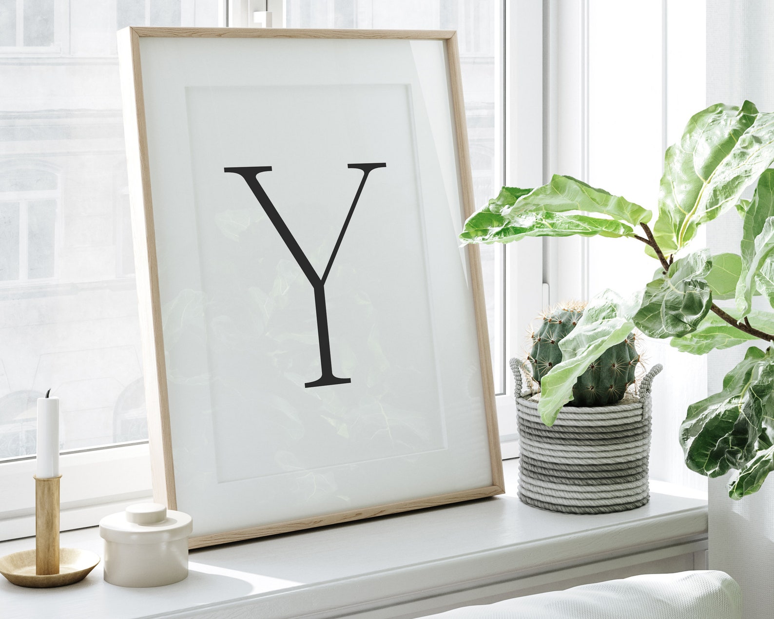 Letter Y Typography Wall Art | Letter Y Wall Art Print | Home Decor ...