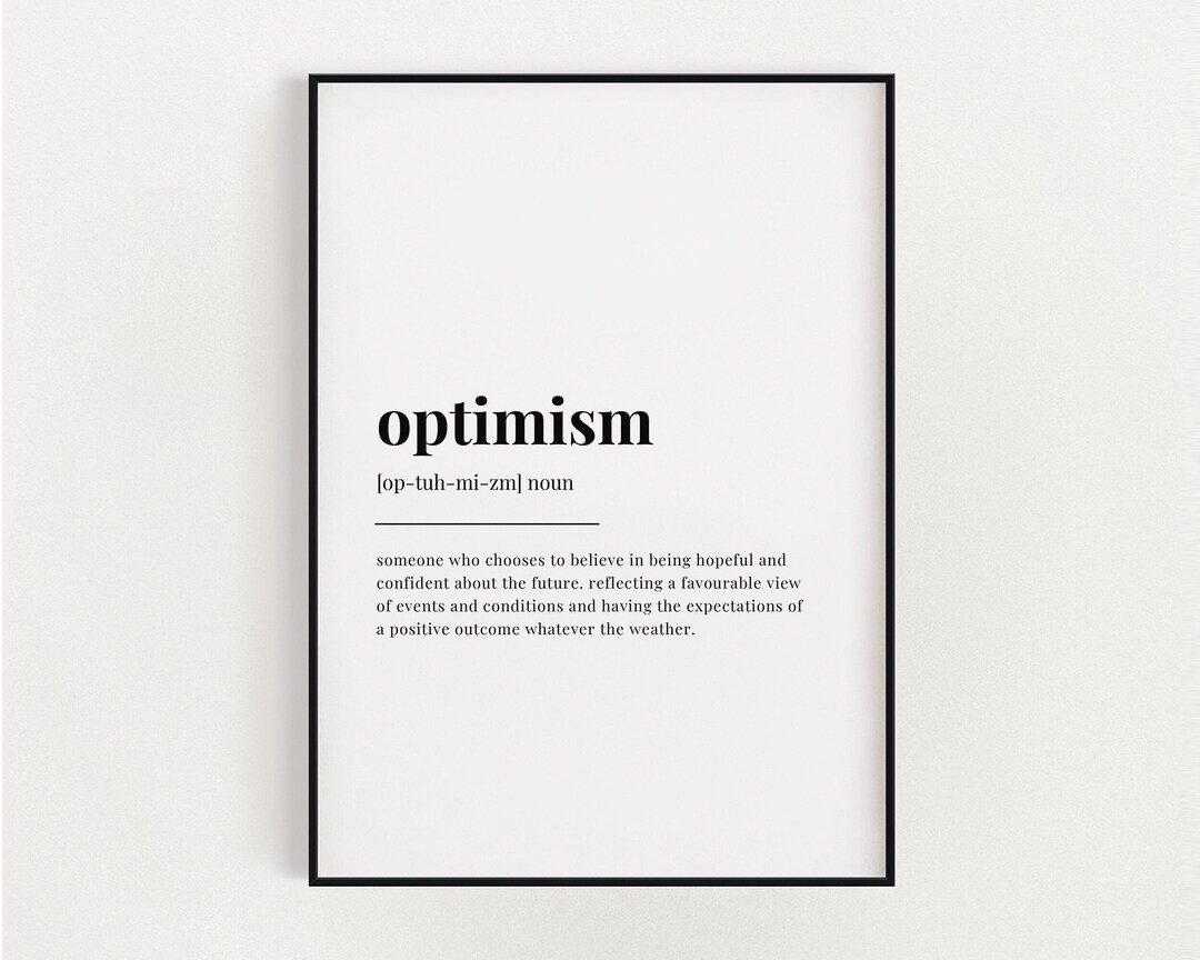 OPTIMISM DEFINITION MEANING | Printable Wall Art |digital Download ...