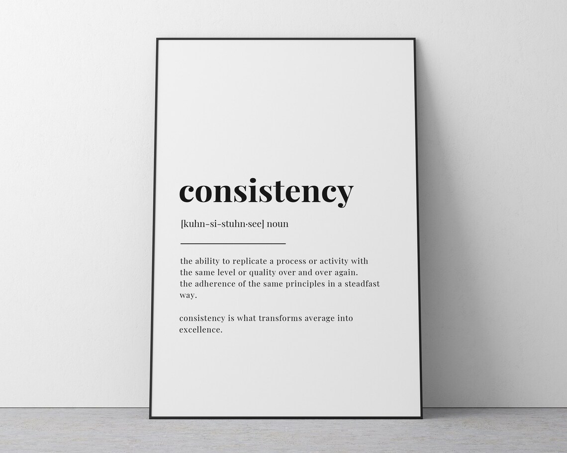 CONSISTENCY DEFINITION PRINT Digital Download Printable - Etsy
