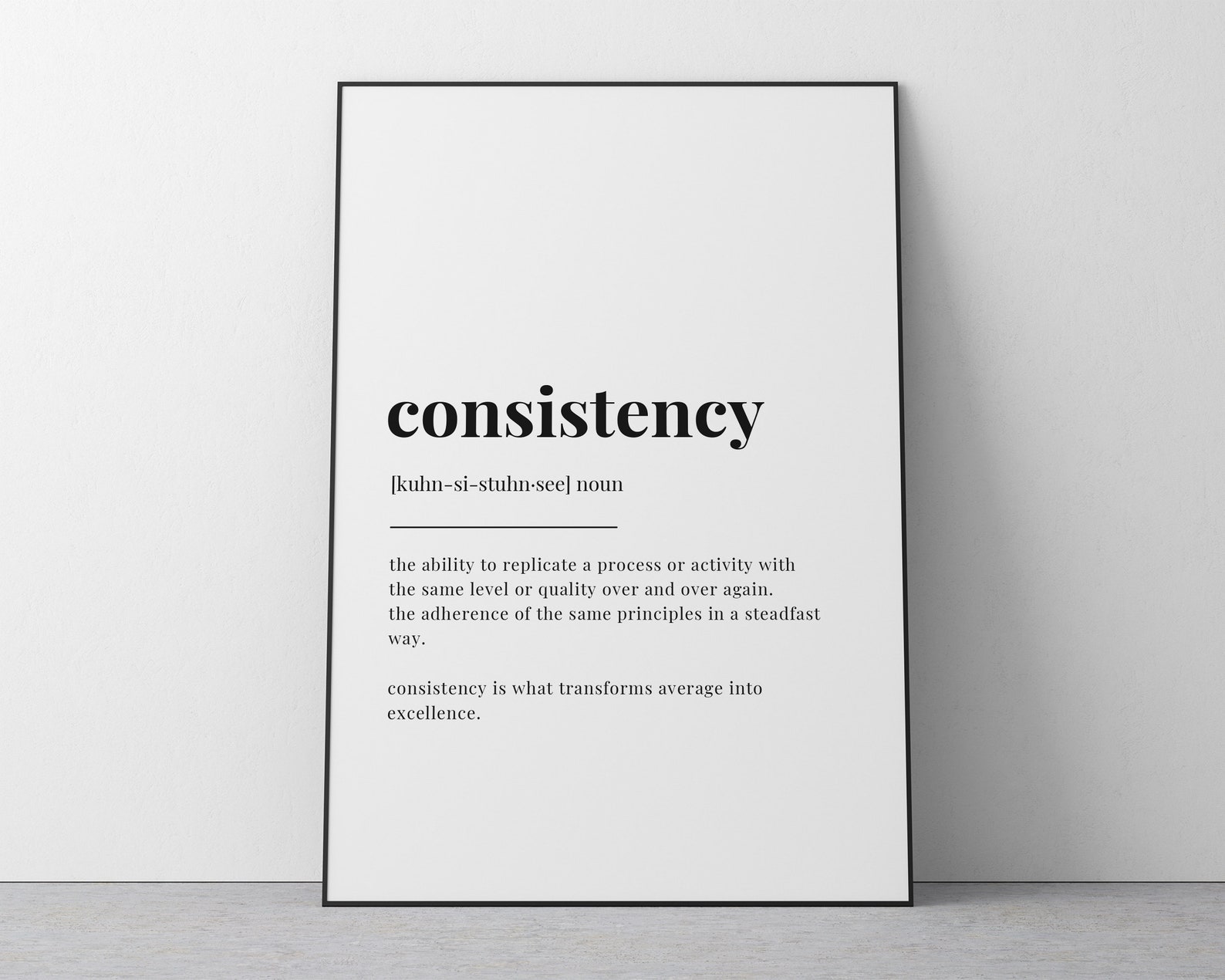 CONSISTENCY DEFINITION PRINT Digital Download Printable Wall Art ...