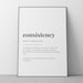 CONSISTENCY DEFINITION PRINT Digital Download Printable Wall Art ...