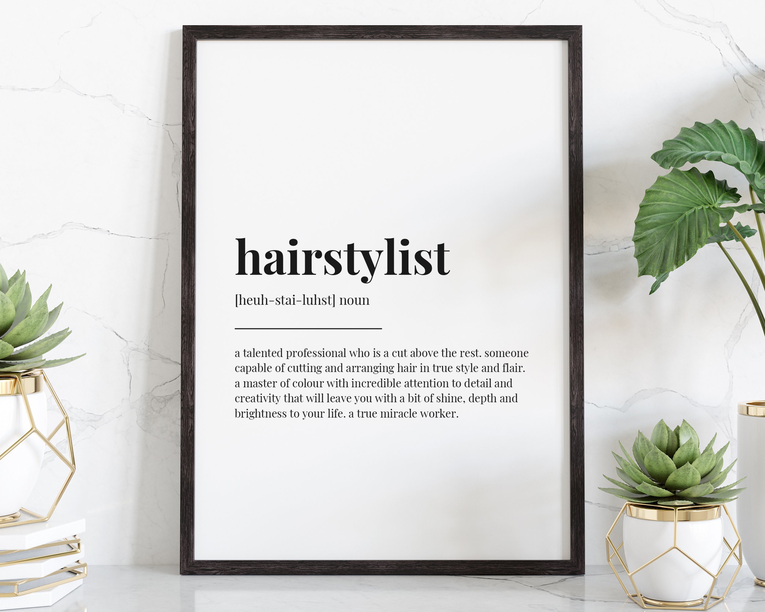 HAIRSTYLIST MEANING PRINT | Printable Wall Art | Gift for Hairstylist ...