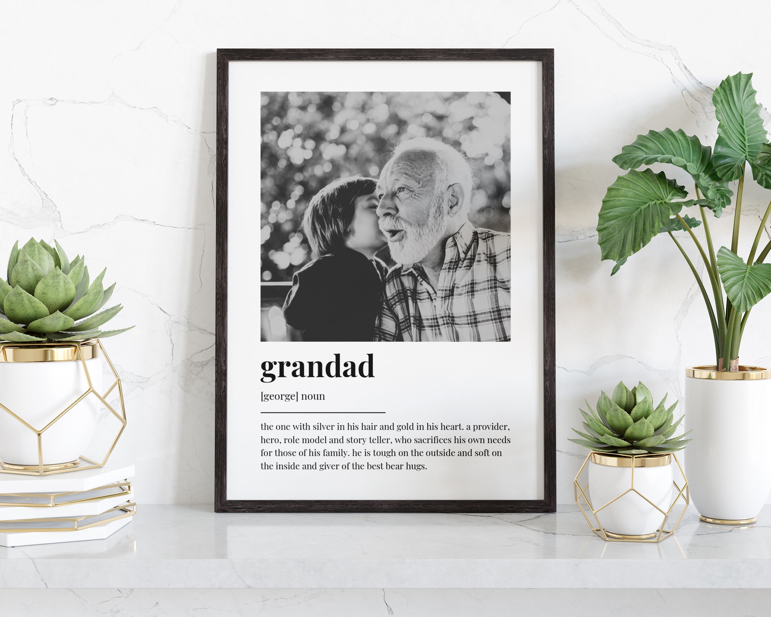 PERSONALISED GRANDAD DEFINITION Print | Wall Art Print | Grandad Gift ...