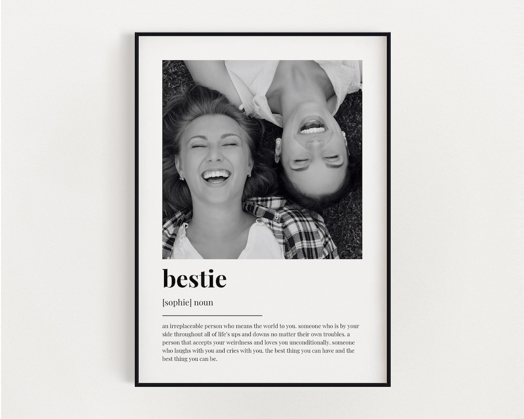 PERSONALISED BESTIE DEFINITION Print, Wall Art Print, Best Friend Print ...