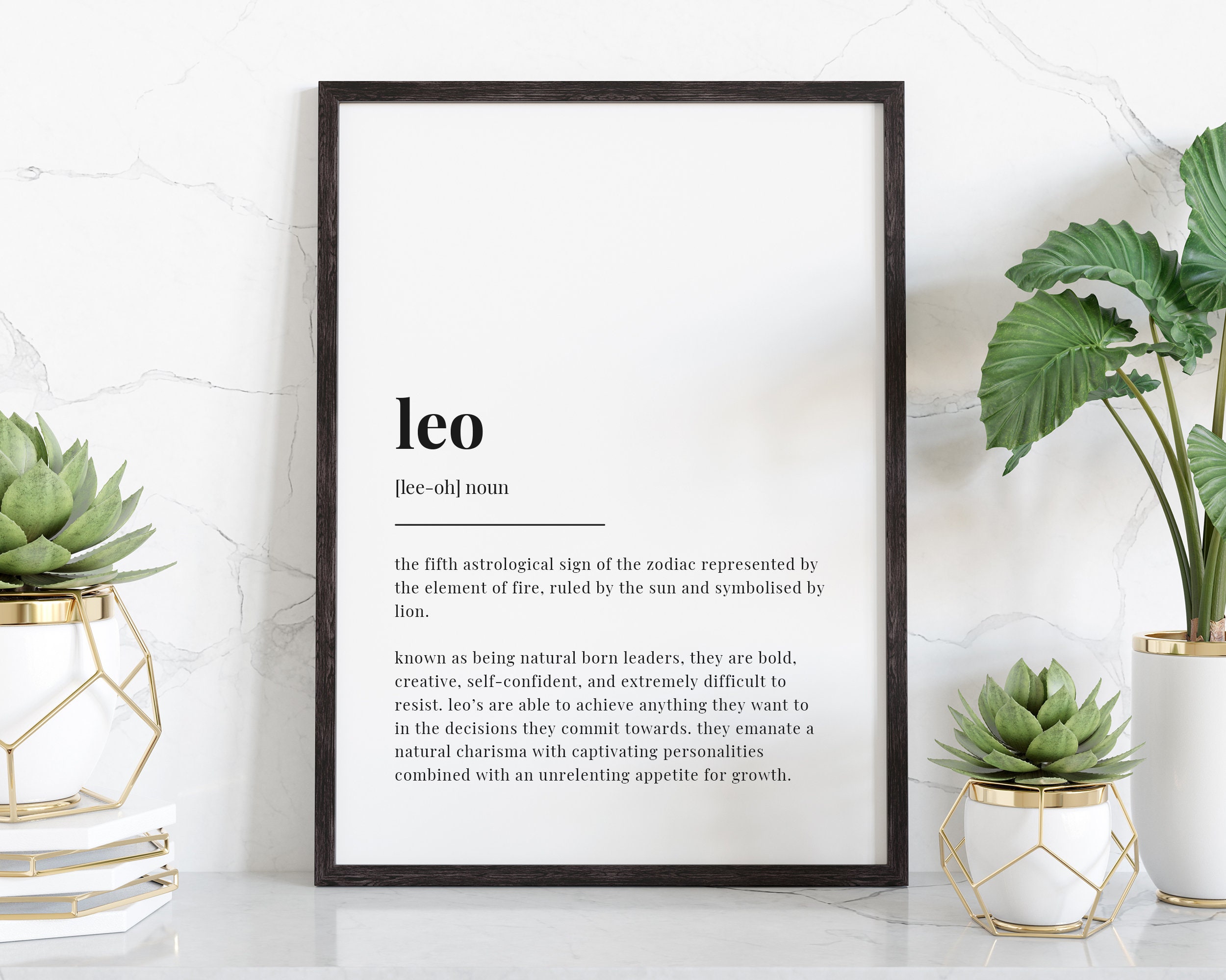 Instant Download Printable Wall Art Leo Definition Meaning | Etsy