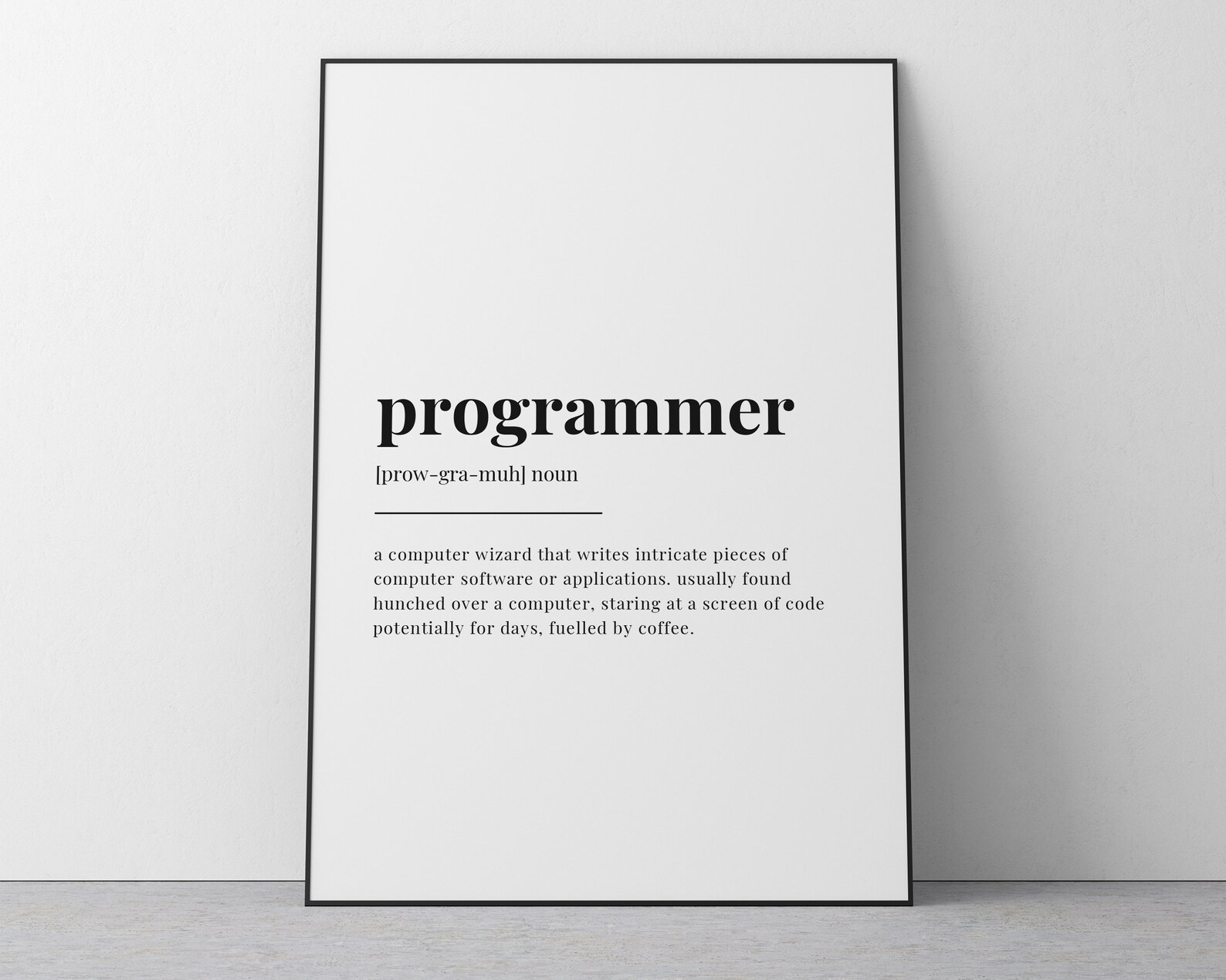 Instant Download Printable Wall Art Programmer Definition | Etsy