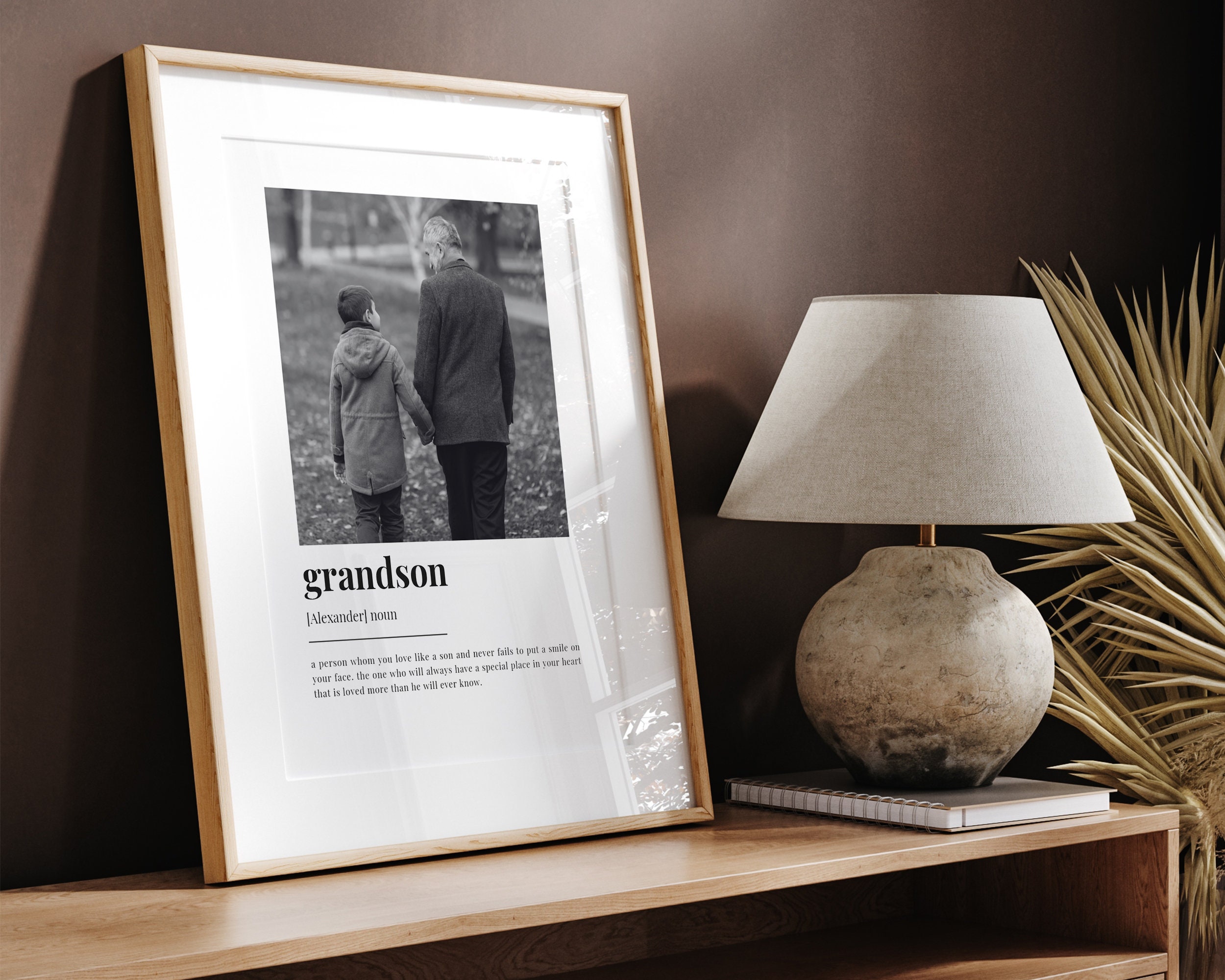 PERSONALISED GRANDSON DEFINITION Print | Wall Art Print | Grandson Gift ...