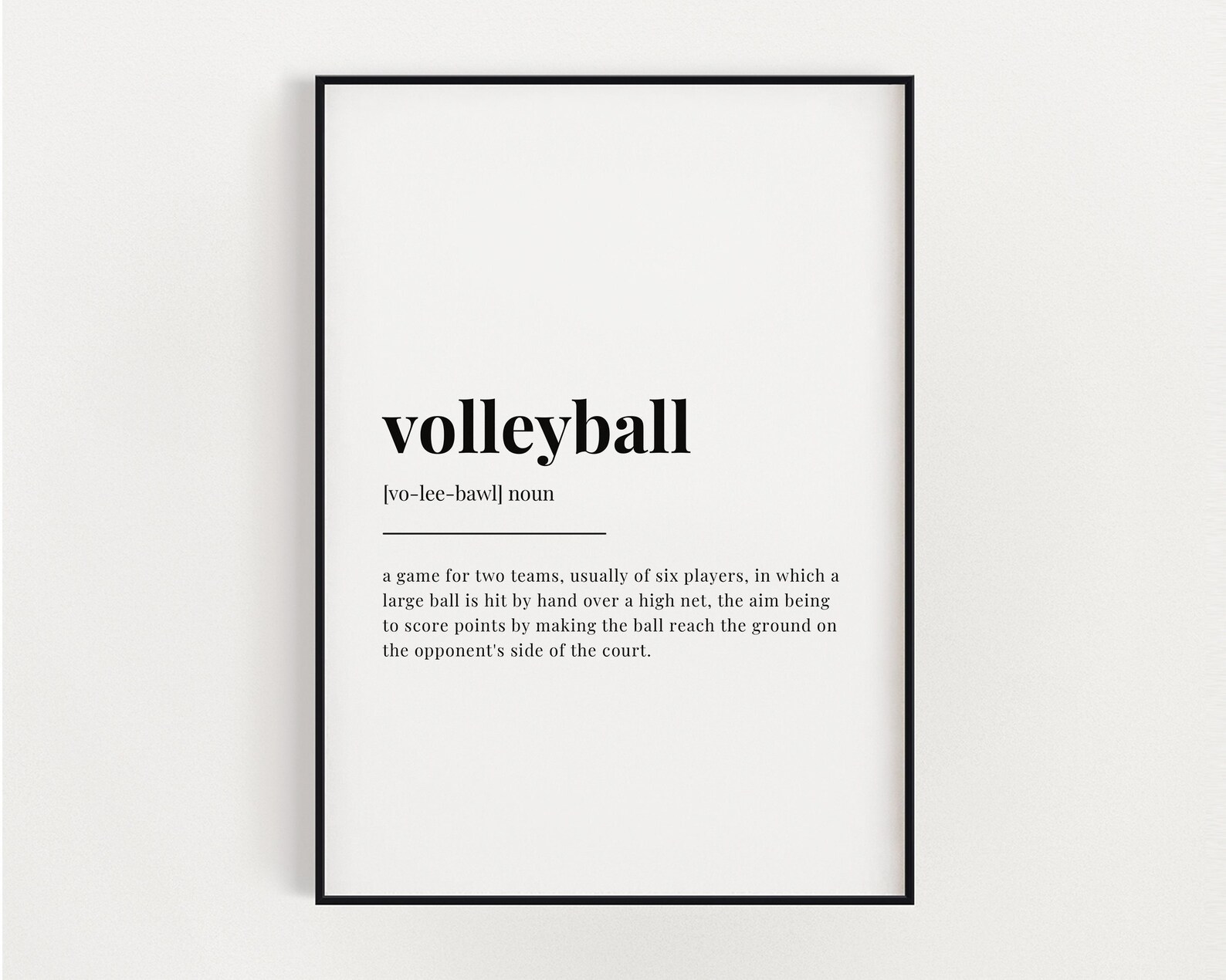 VOLLEYBALL DEFINITION MEANING | Digital Download | Printable Wall Art ...