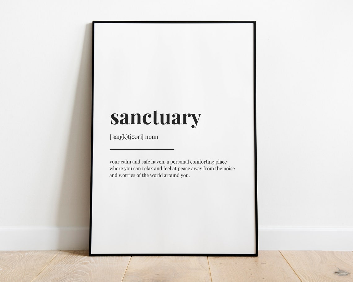 SANCTUARY DEFINITION MEANING | Printable Wall Art | Home Decor ...