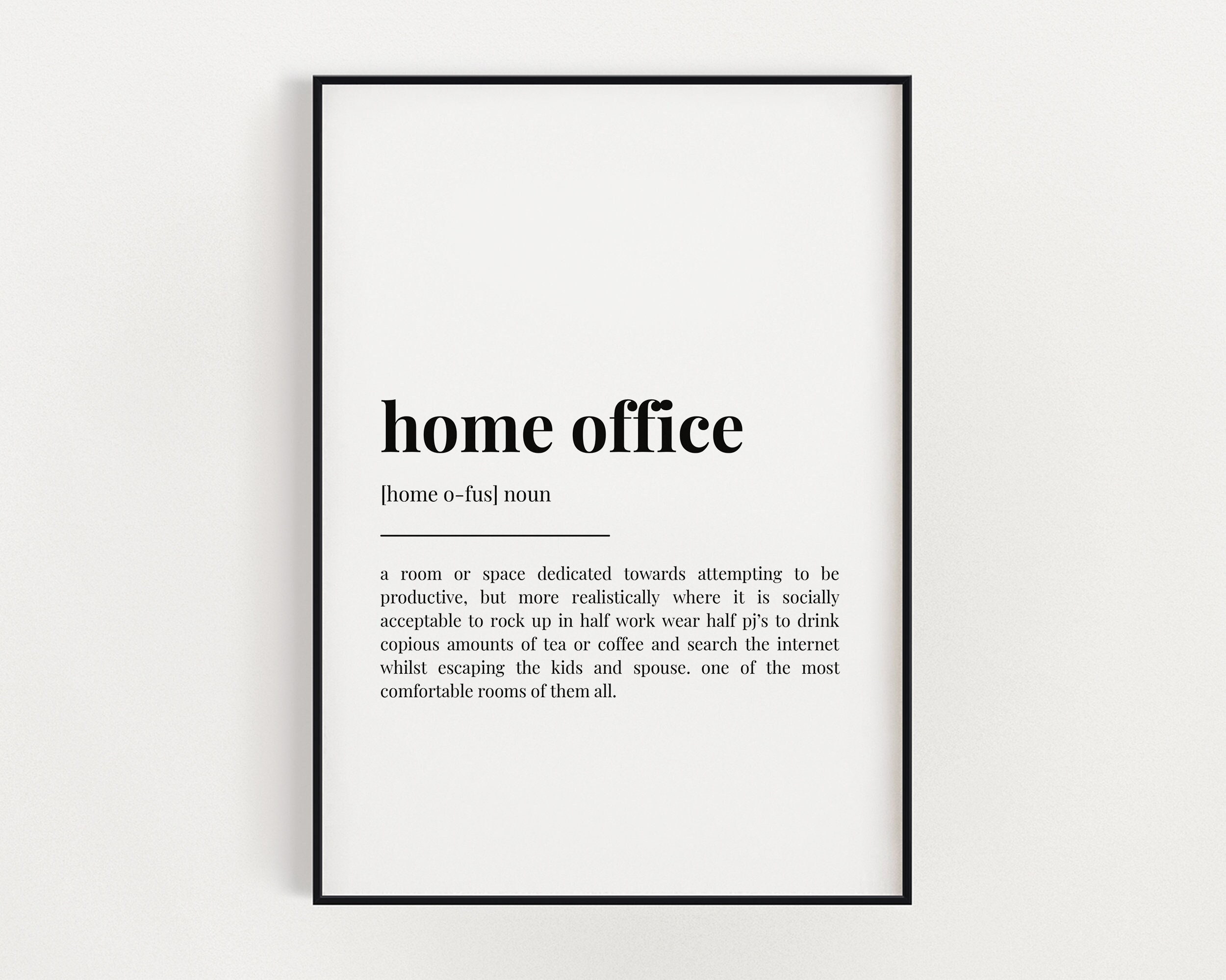 HOME OFFICE DEFINITION Print Wall Art Print Definition - Etsy UK
