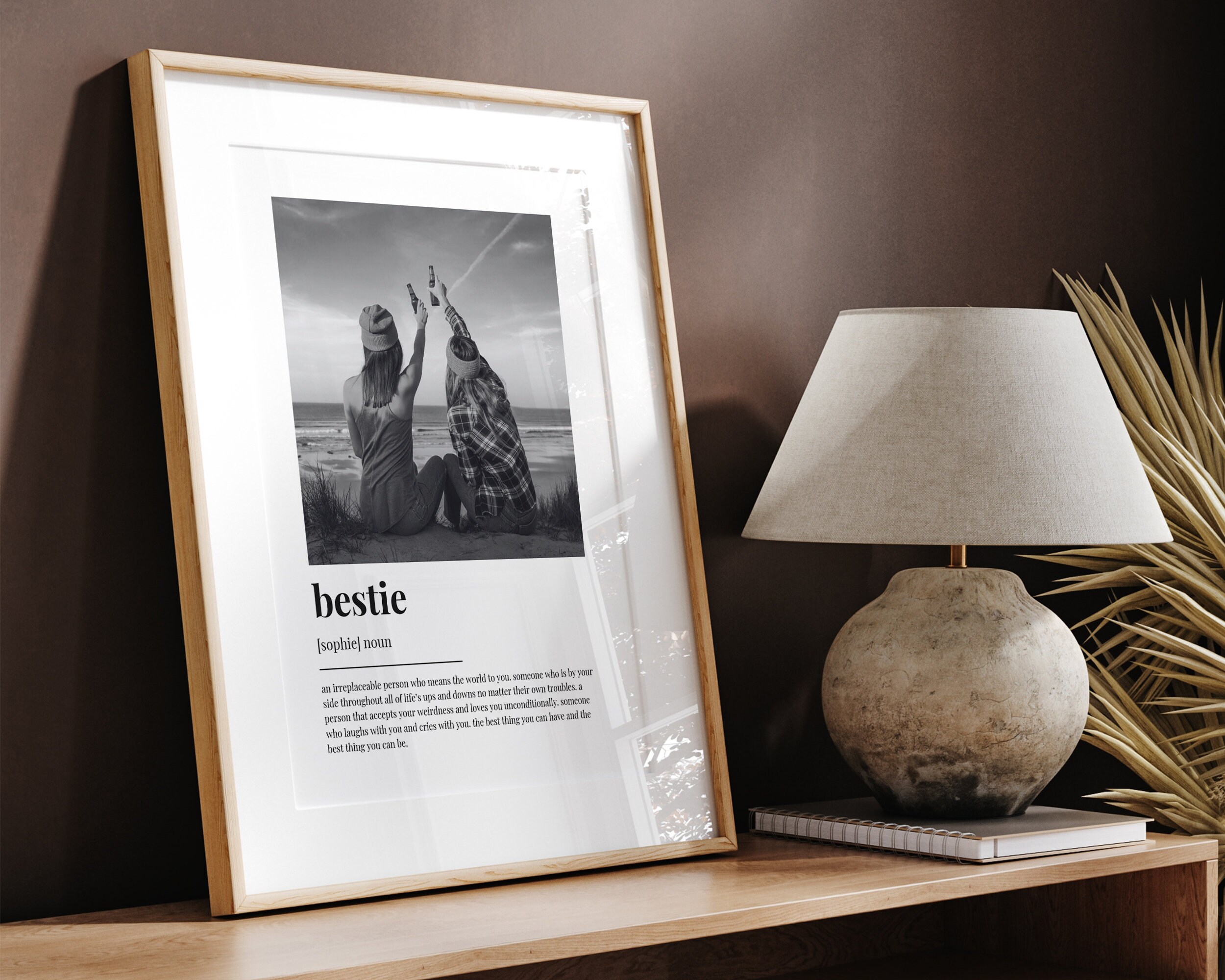 PERSONALISED BESTIE DEFINITION Print, Wall Art Print, Best Friend Print ...