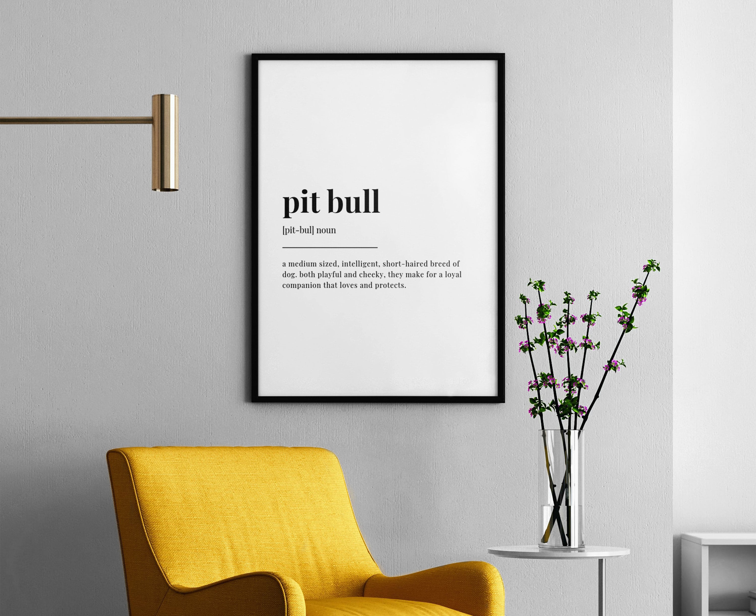 PIT BULL DEFINITION Print Wall Art Print Pit Bull Gift - Etsy
