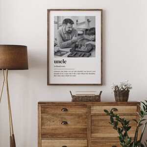 PERSONALISED UNCLE DEFINITION Print | Wall Art Print | Uncle Gift ...