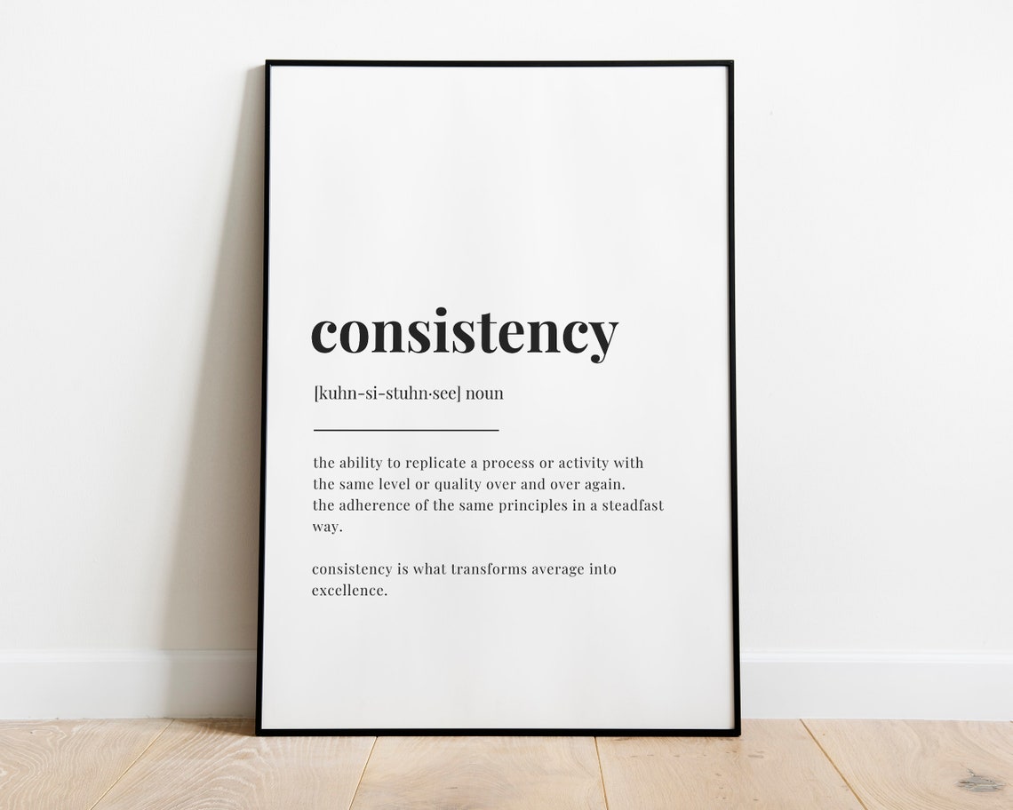 CONSISTENCY DEFINITION PRINT Digital Download Printable - Etsy