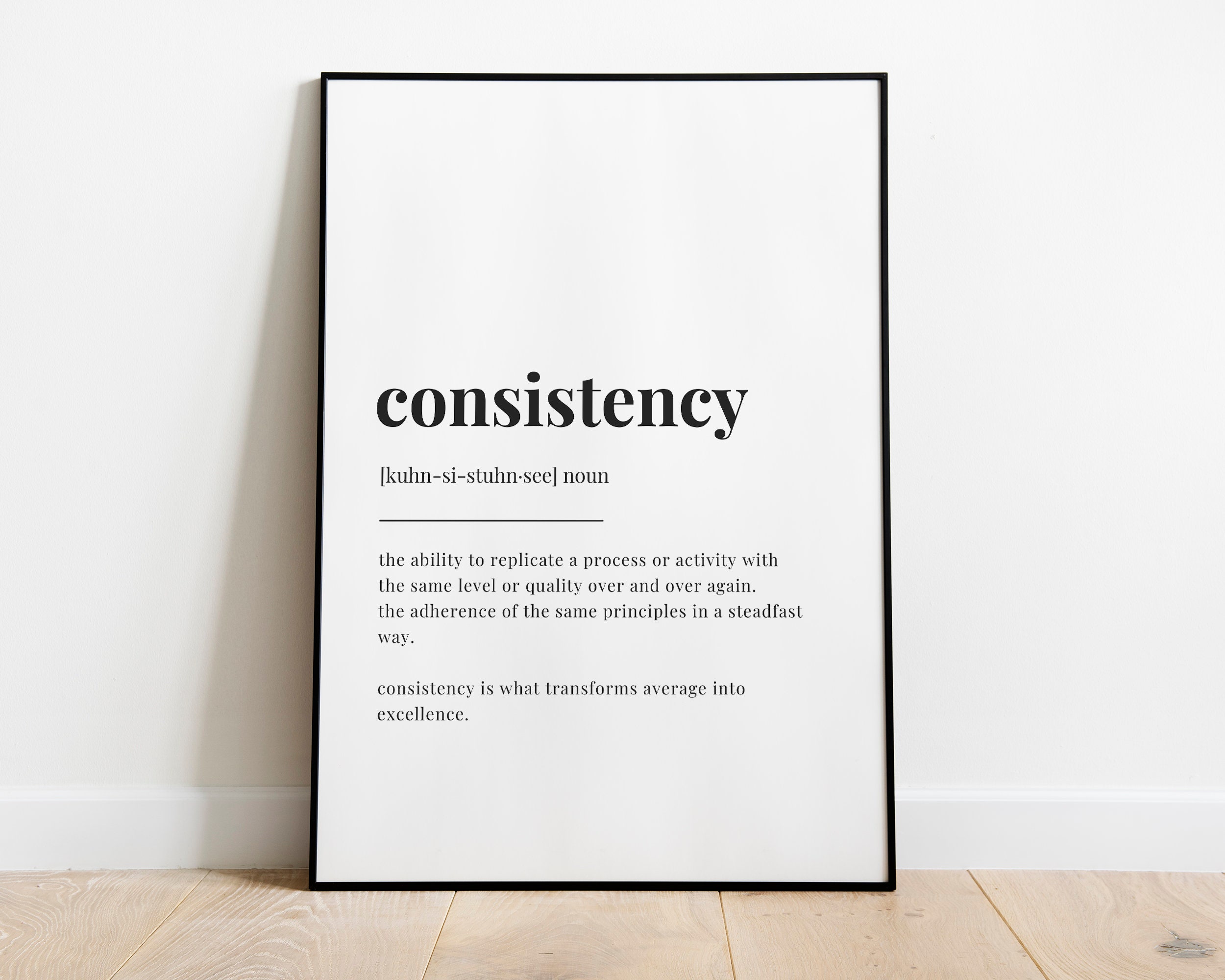 CONSISTENCY DEFINITION PRINT Digital Download Printable Etsy