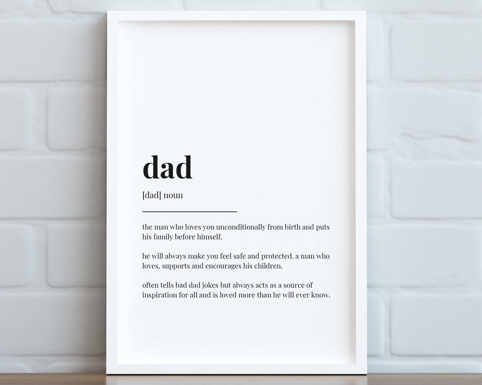 DAD QUOTE ART | Wall Art Print | Dad Gift | Dad Print | Definition ...