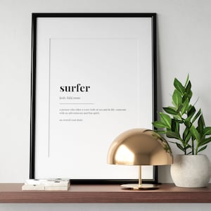 SURFER DEFINITION PRINT | Digital Download | Printable Wall Art ...