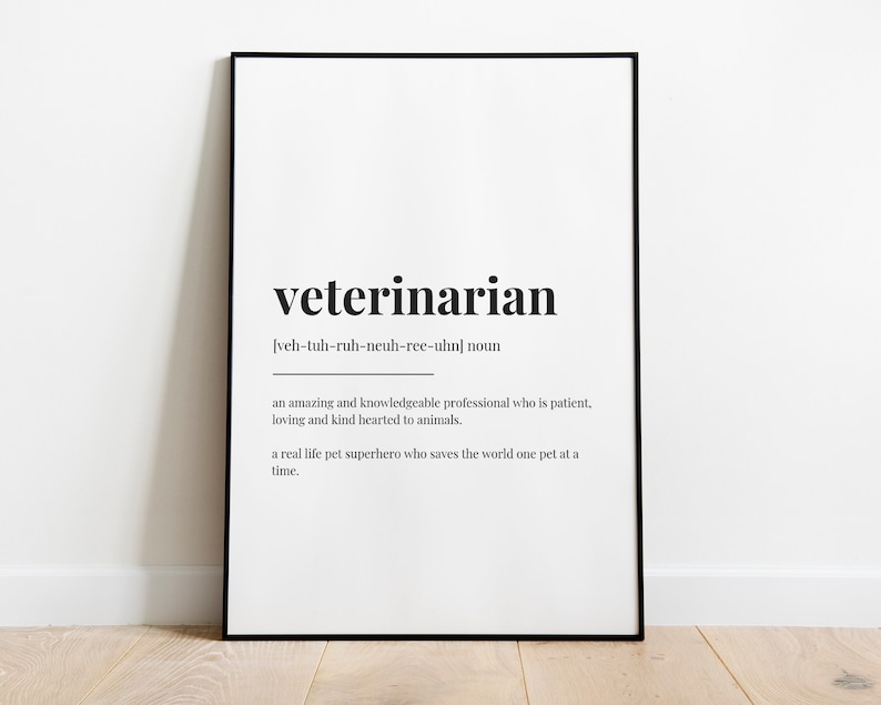 VET DEFINITION PRINT | Digital Download | Printable Wall Art ...