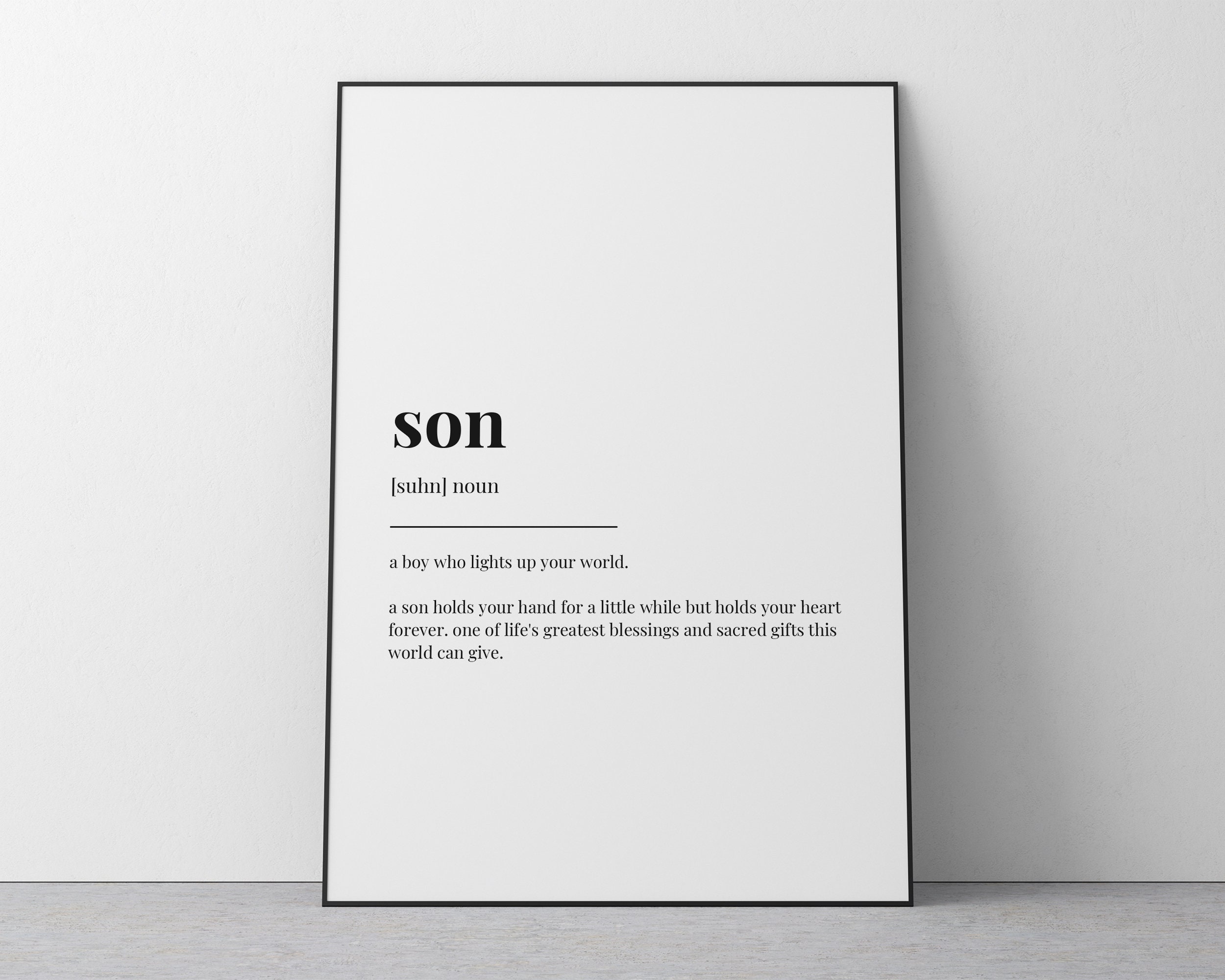 SON DEFINITION PRINT Printable Wall Art Instant Download - Etsy