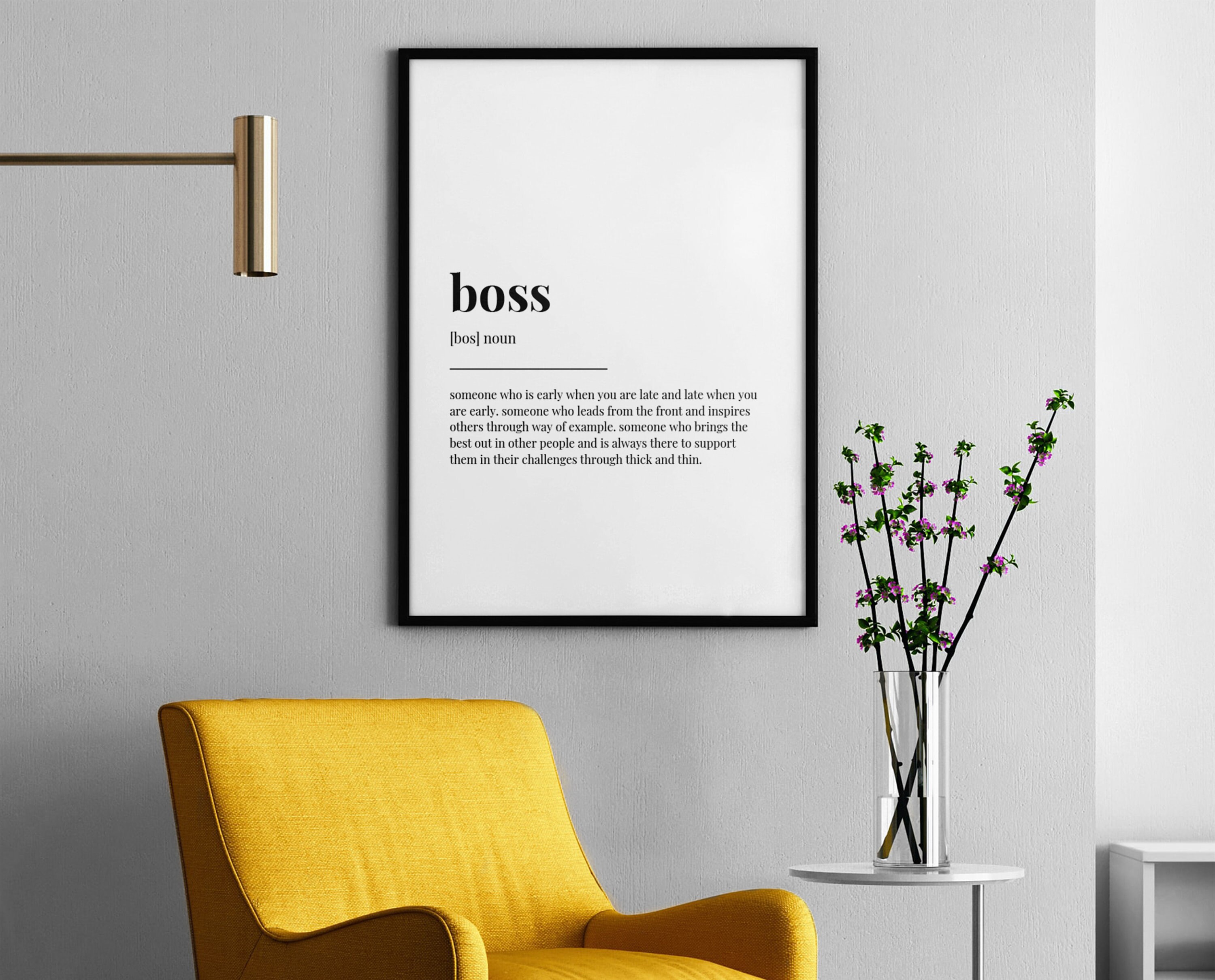 BOSS DEFINITION MEANING | Printable Wall Art | Gift for Boss | Instant ...