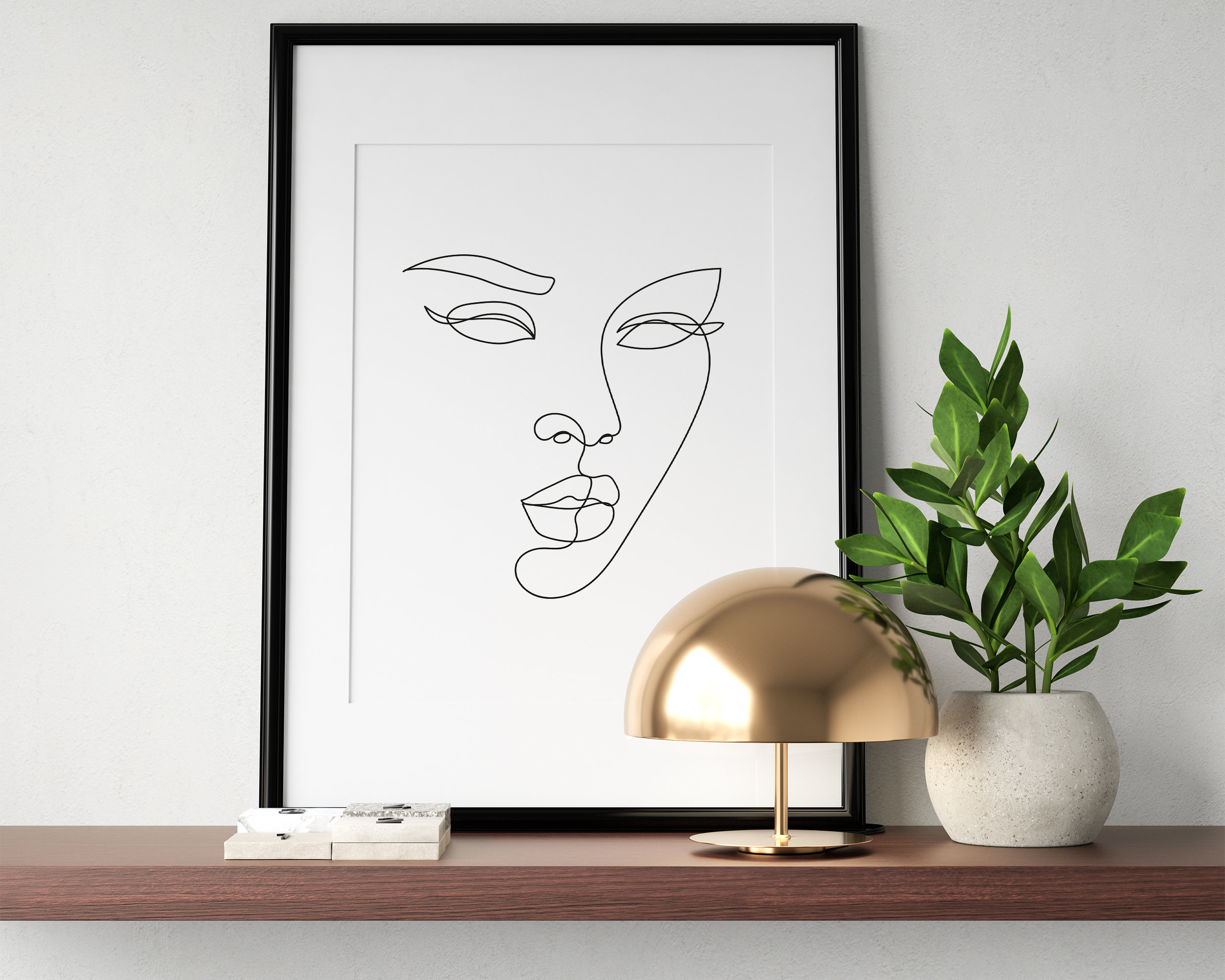 LINE DRAWING PRINT Line Art Minimalistic Prints Face - Etsy