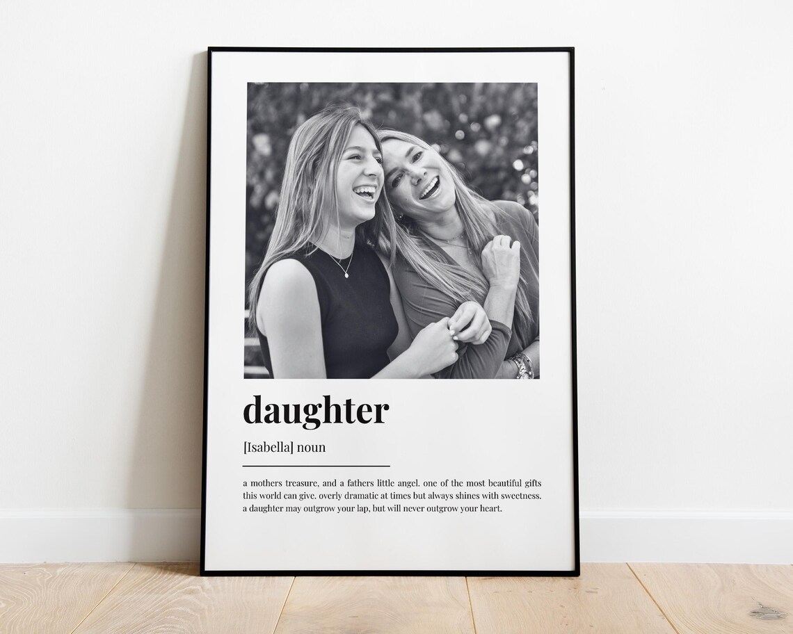 PERSONALISED DAUGHTER DEFINITION Print, Wall Art Print, Daughter Gift ...