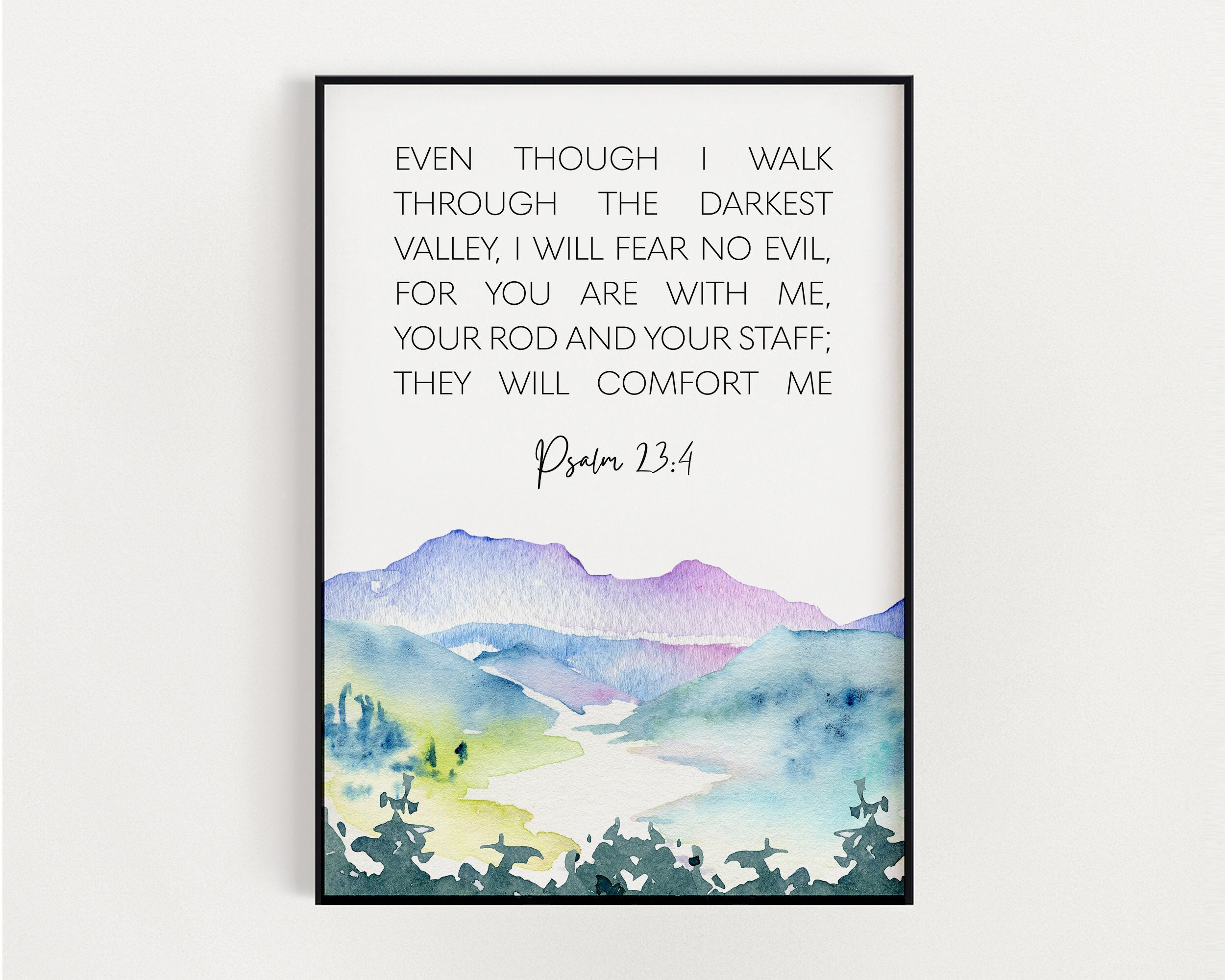 Psalm 23:4 Canvas