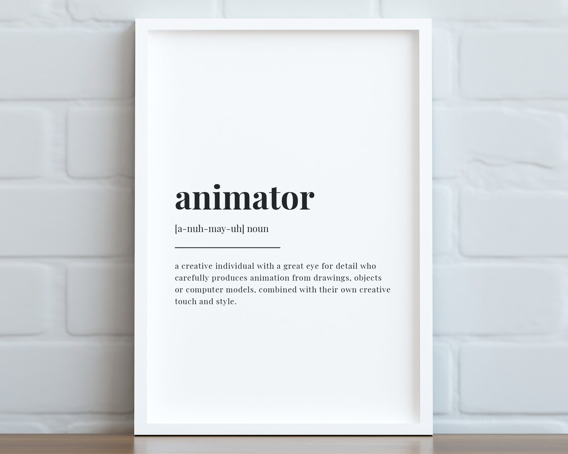 ANIMATOR DEFINITION MEANING | Instant Download | Printable Wall Art ...
