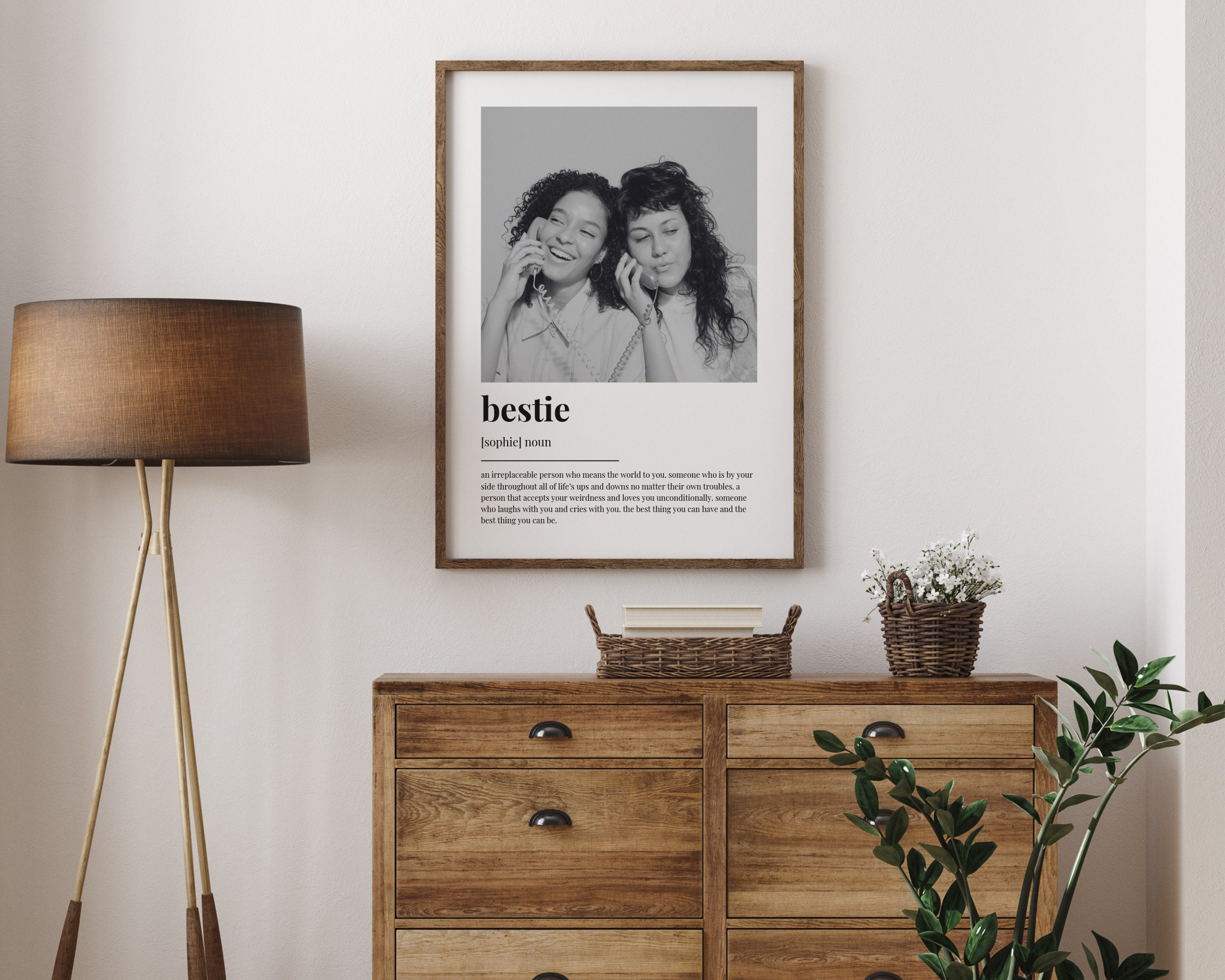 PERSONALISED BESTIE DEFINITION Print, Wall Art Print, Best Friend Print ...