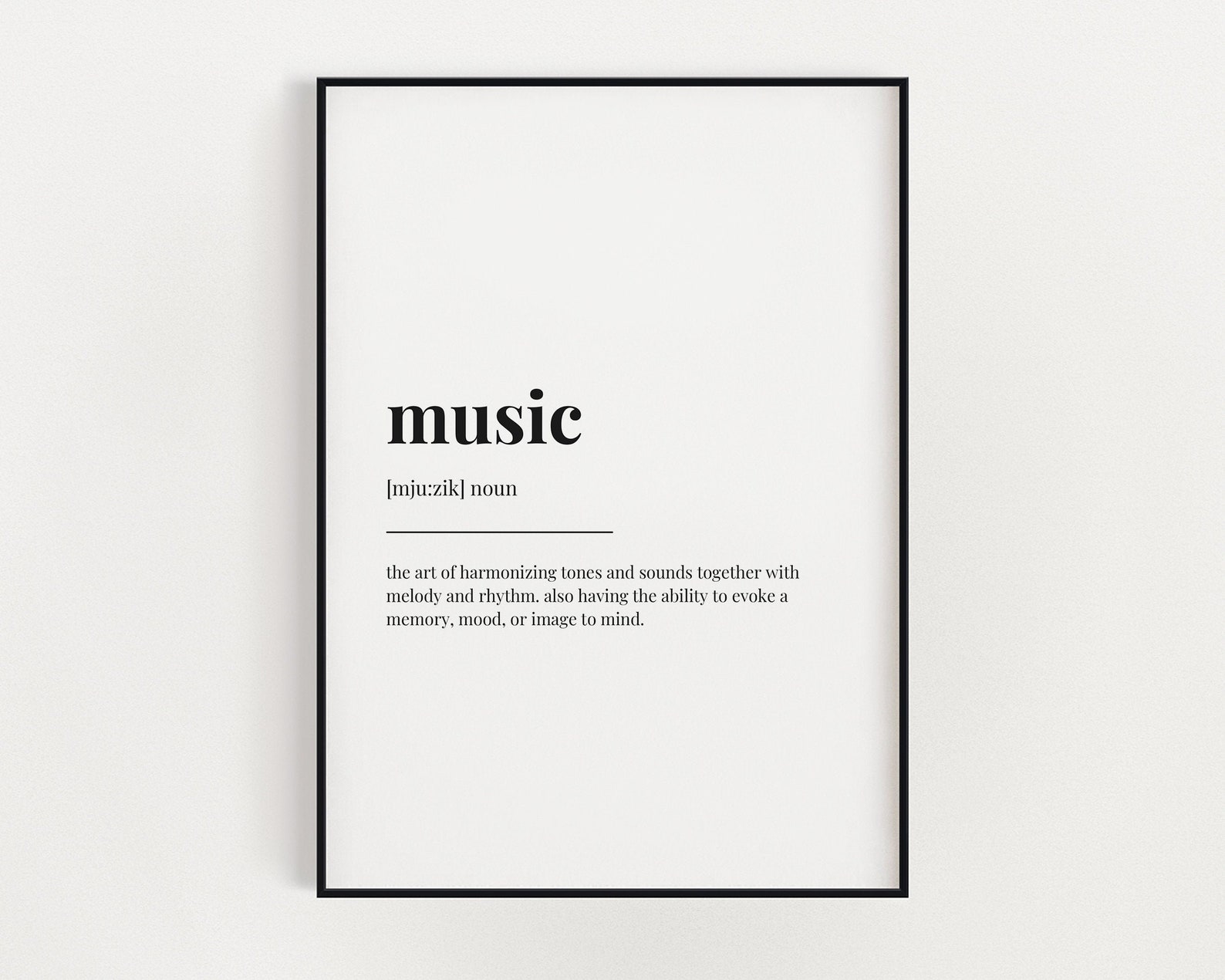 MUSIC DEFINITION PRINT | Wall Art Print | Music Print | Definition ...